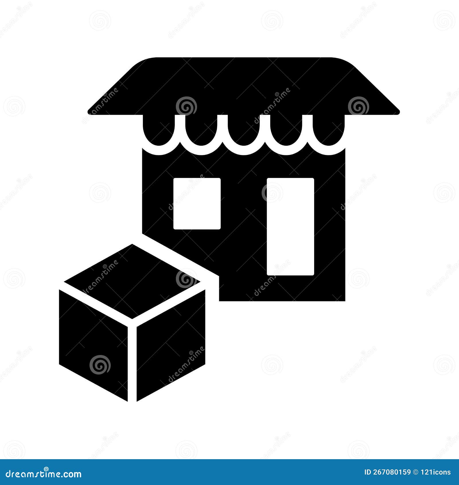 Product, store icon stock vector. Illustration of printed - 267080159