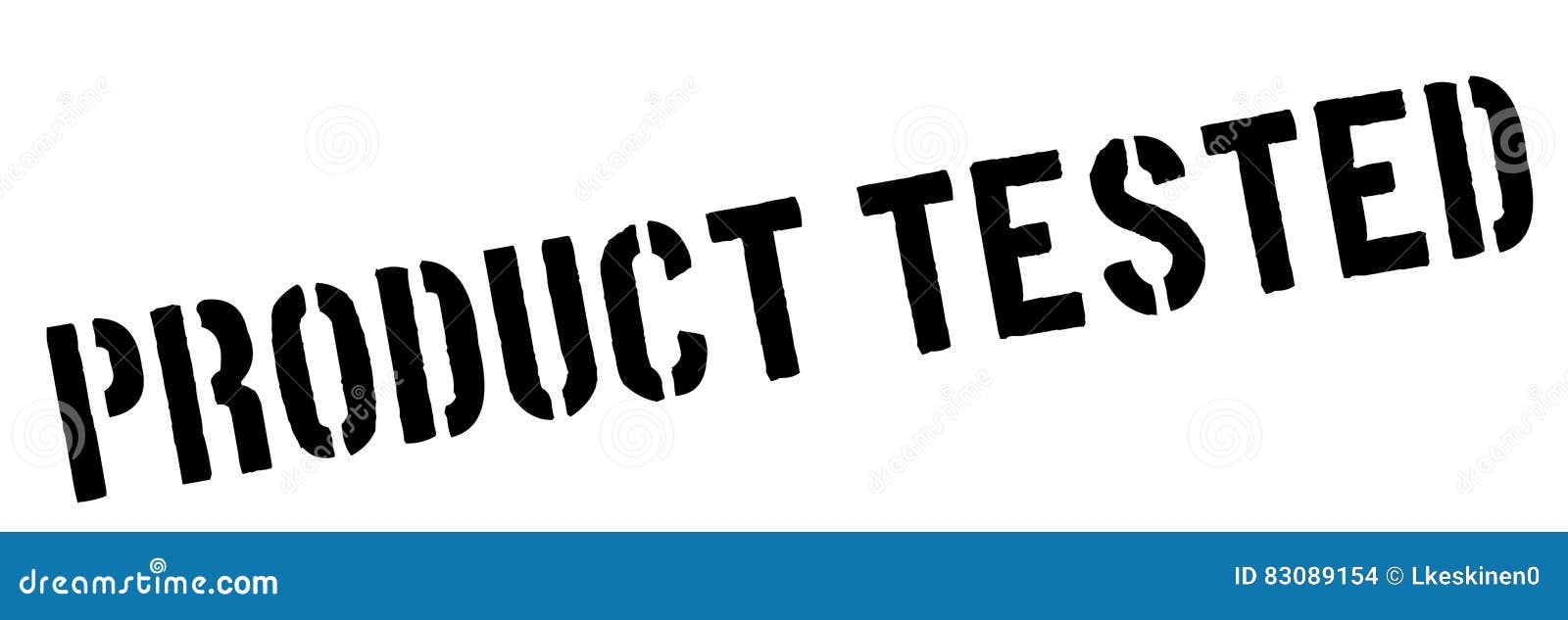 Product Tested Black Rubber Stamp on White Stock Illustration ...