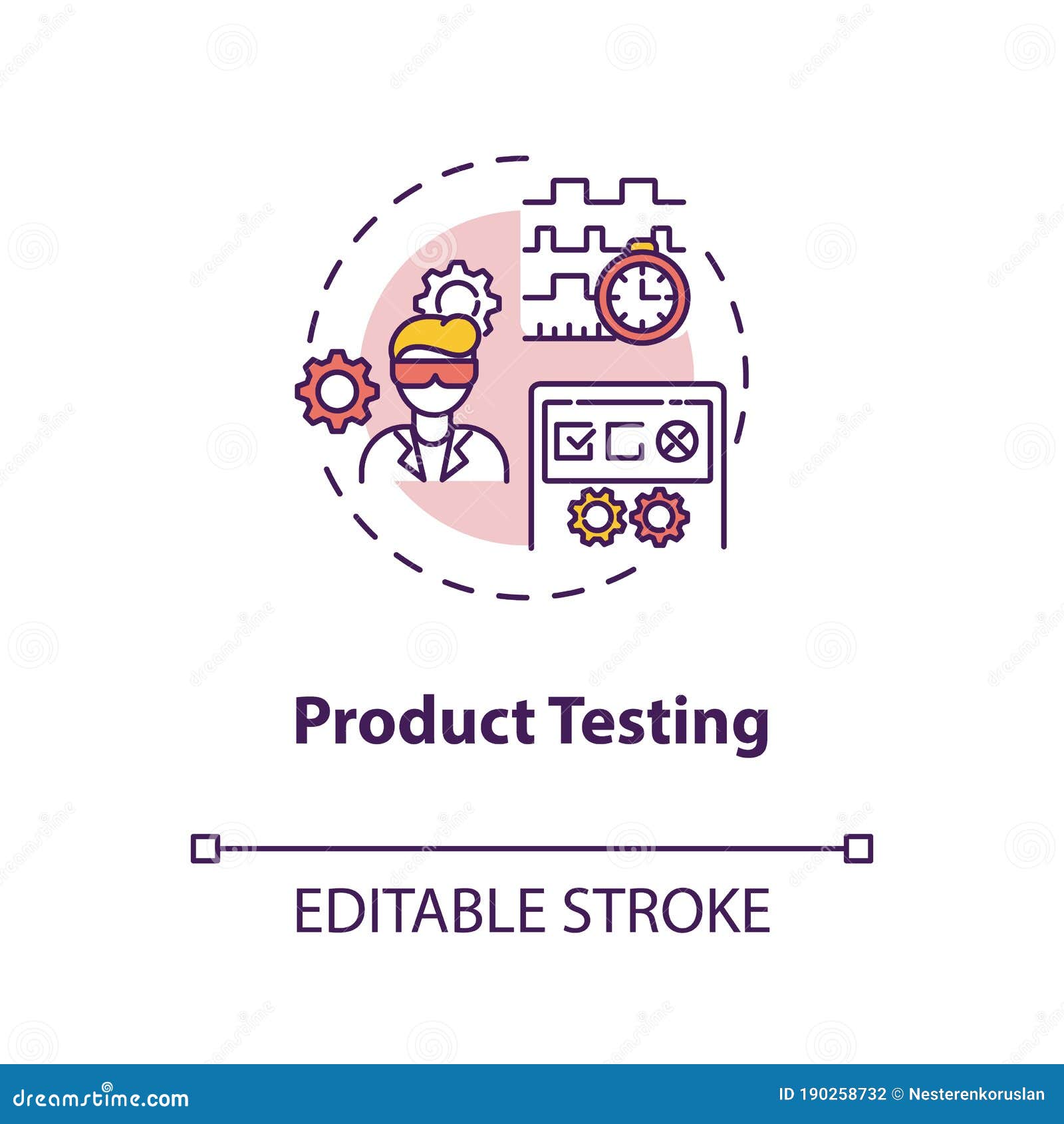 Product Testing Concept Icon Stock Vector - Illustration of abstract ...