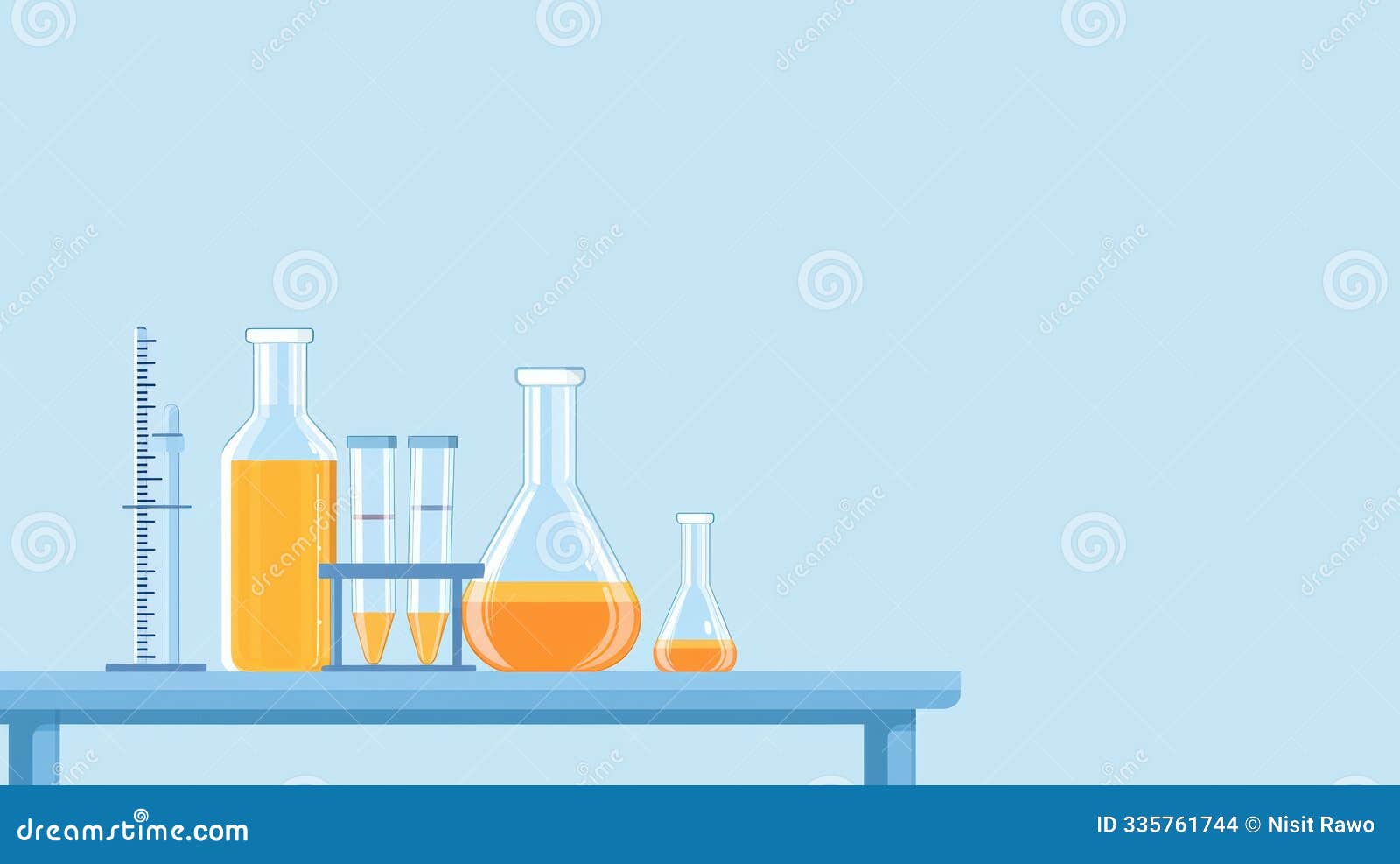 Product Testing Station with Laboratory Equipment, Flat Design ...