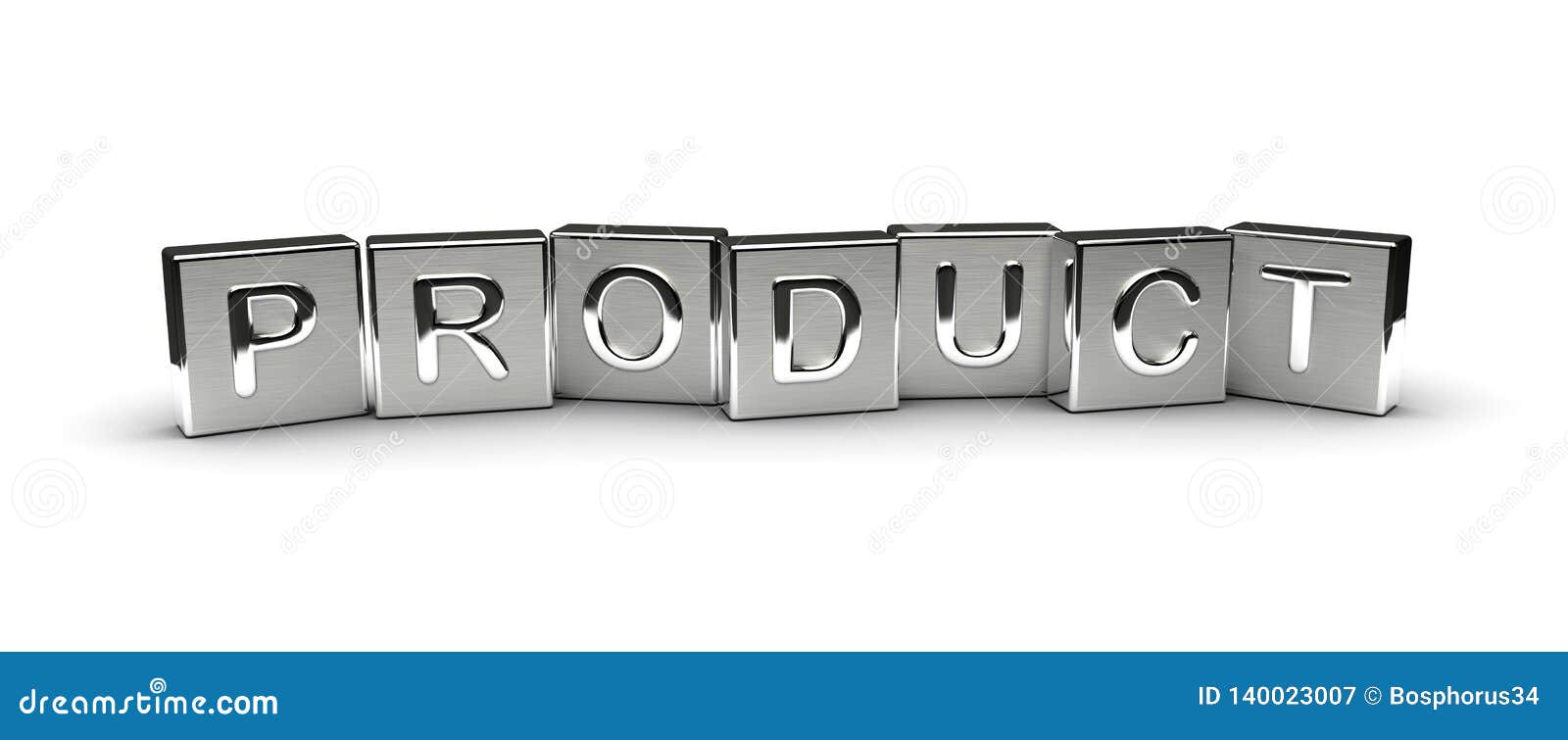 Product Text on Metal Block Stock Illustration - Illustration of ...