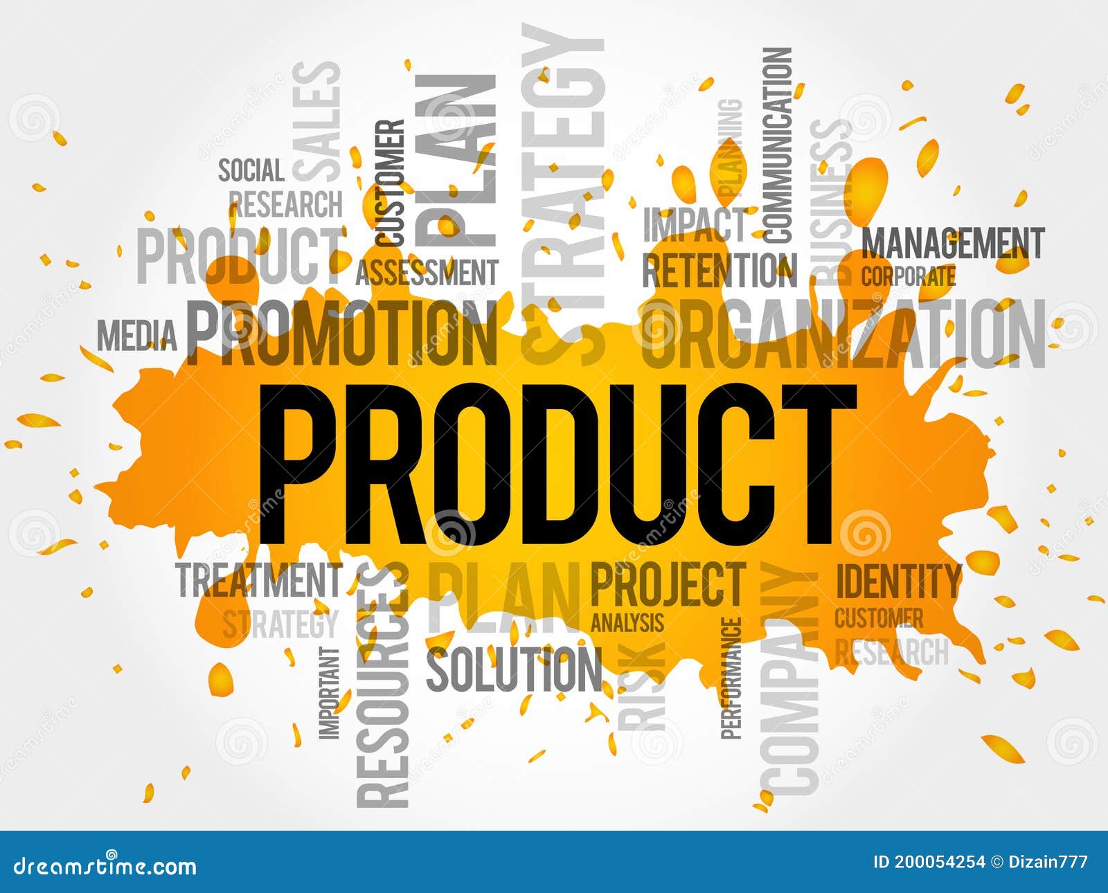 PRODUCT word cloud stock illustration. Illustration of innovate - 200054254