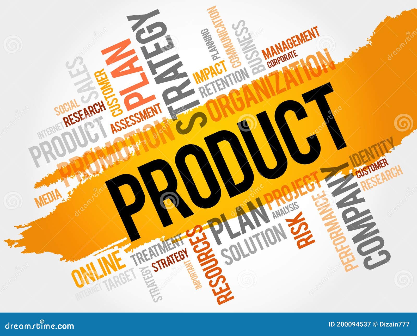 PRODUCT word cloud stock illustration. Illustration of develop - 200094537