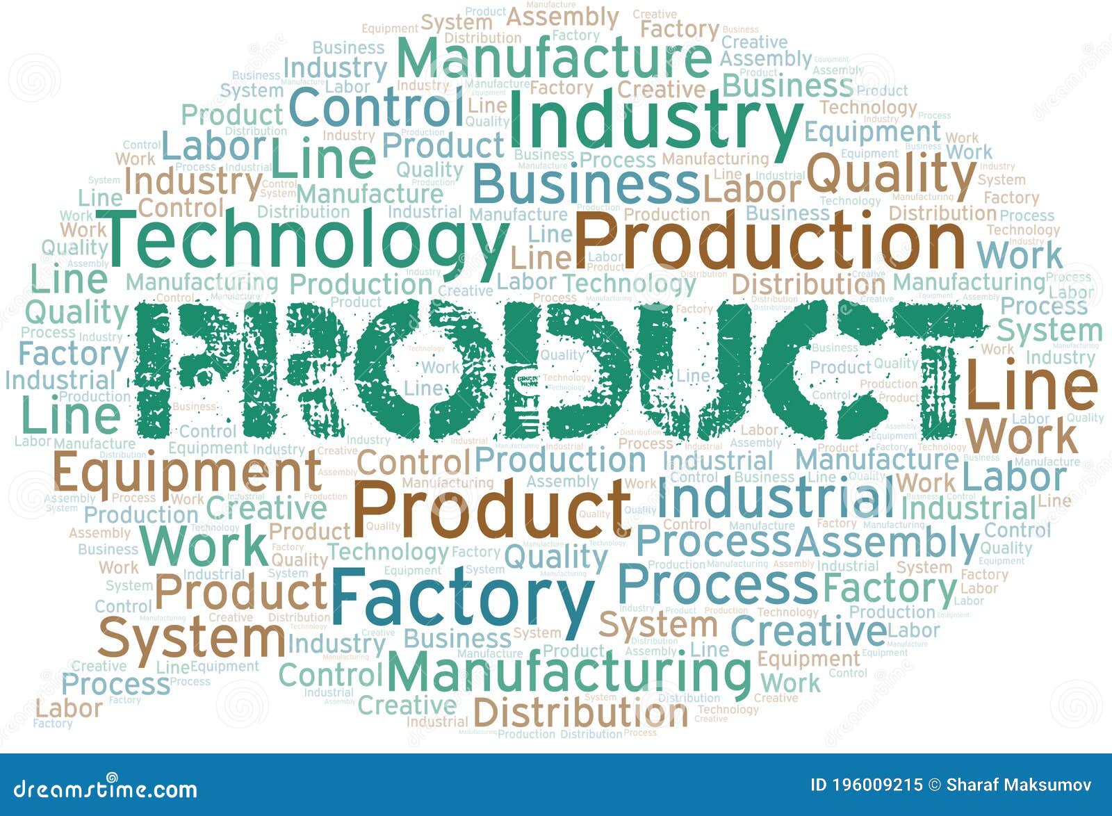Product Word Cloud Create with Text only. Stock Illustration ...