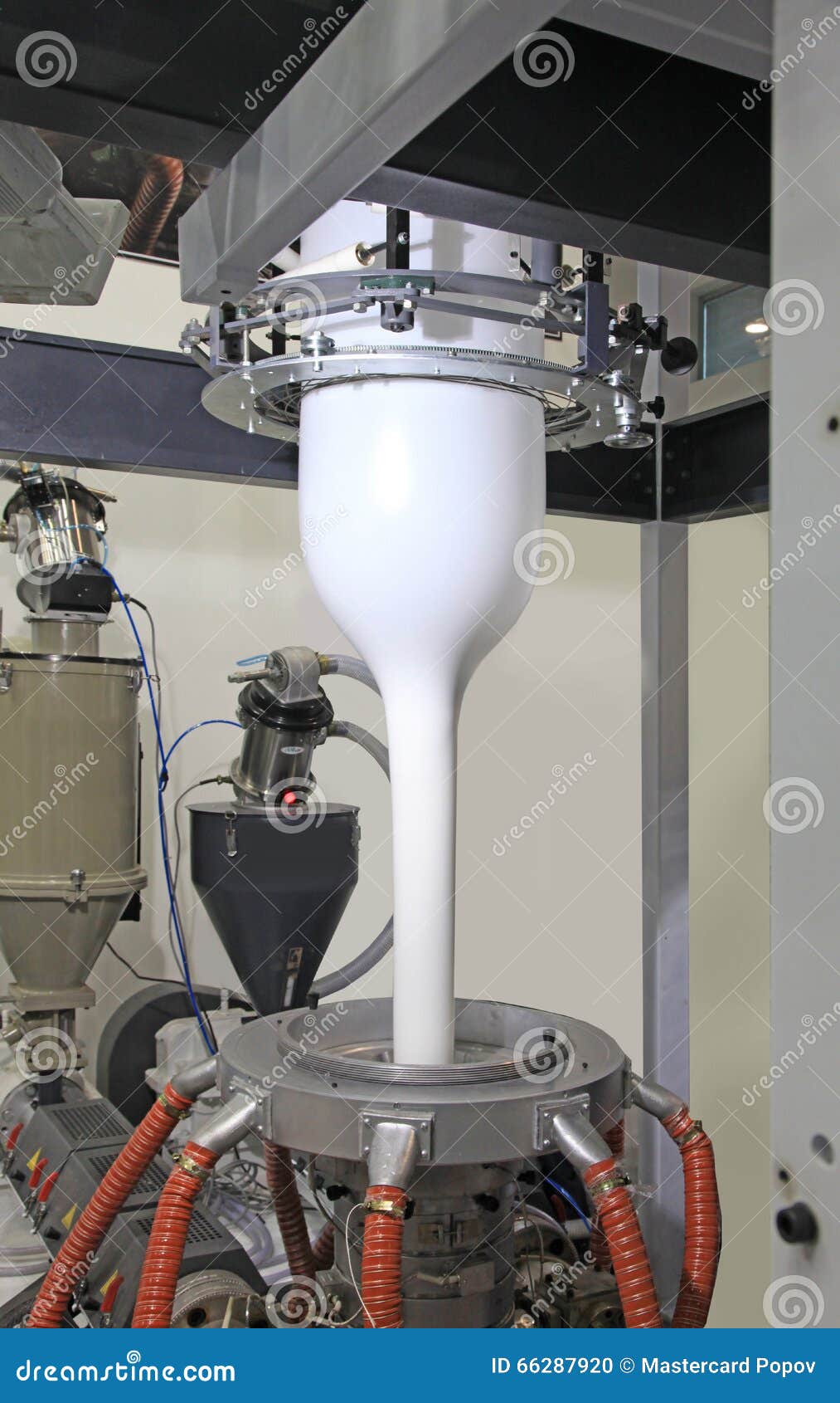 Productie plastic zak stock foto. Image of polyethyleen - 66287920