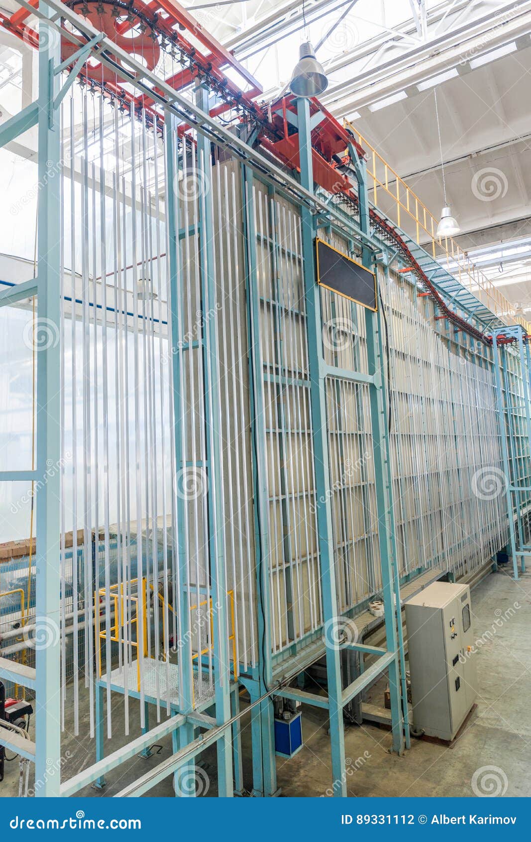 Production of Aluminum Profiles for Windows and Doors Stock Photo ...