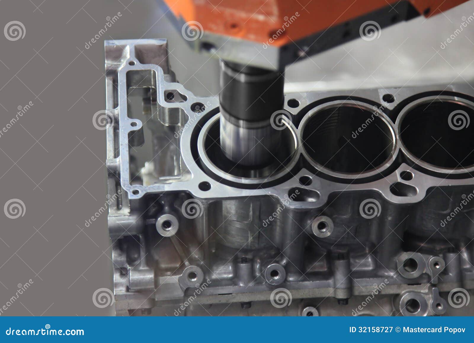 Production of Automotive Engine Stock Image - Image of steel, head ...