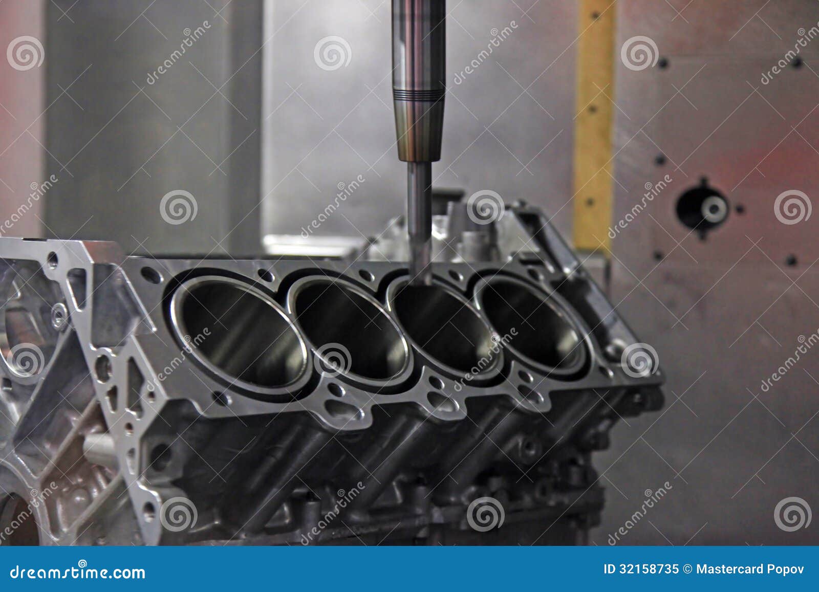 Production of Automotive Engine Stock Image - Image of turning, steel ...