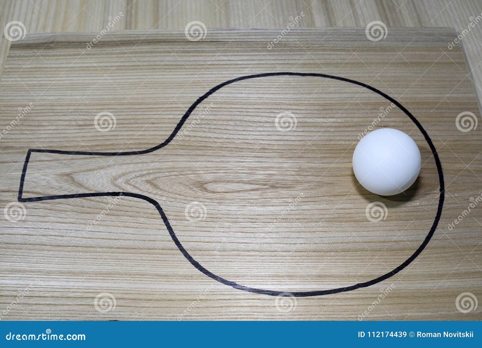 The Production Base of the Racket for Table Tennis. Stock Image - Image ...