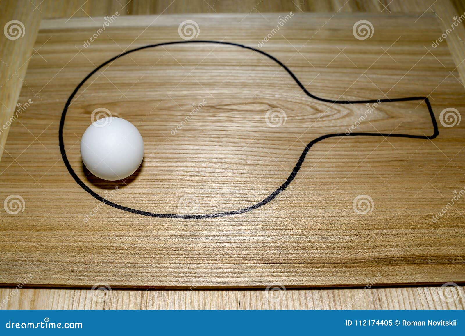 The Production Base of the Racket for Table Tennis. Stock Image - Image ...