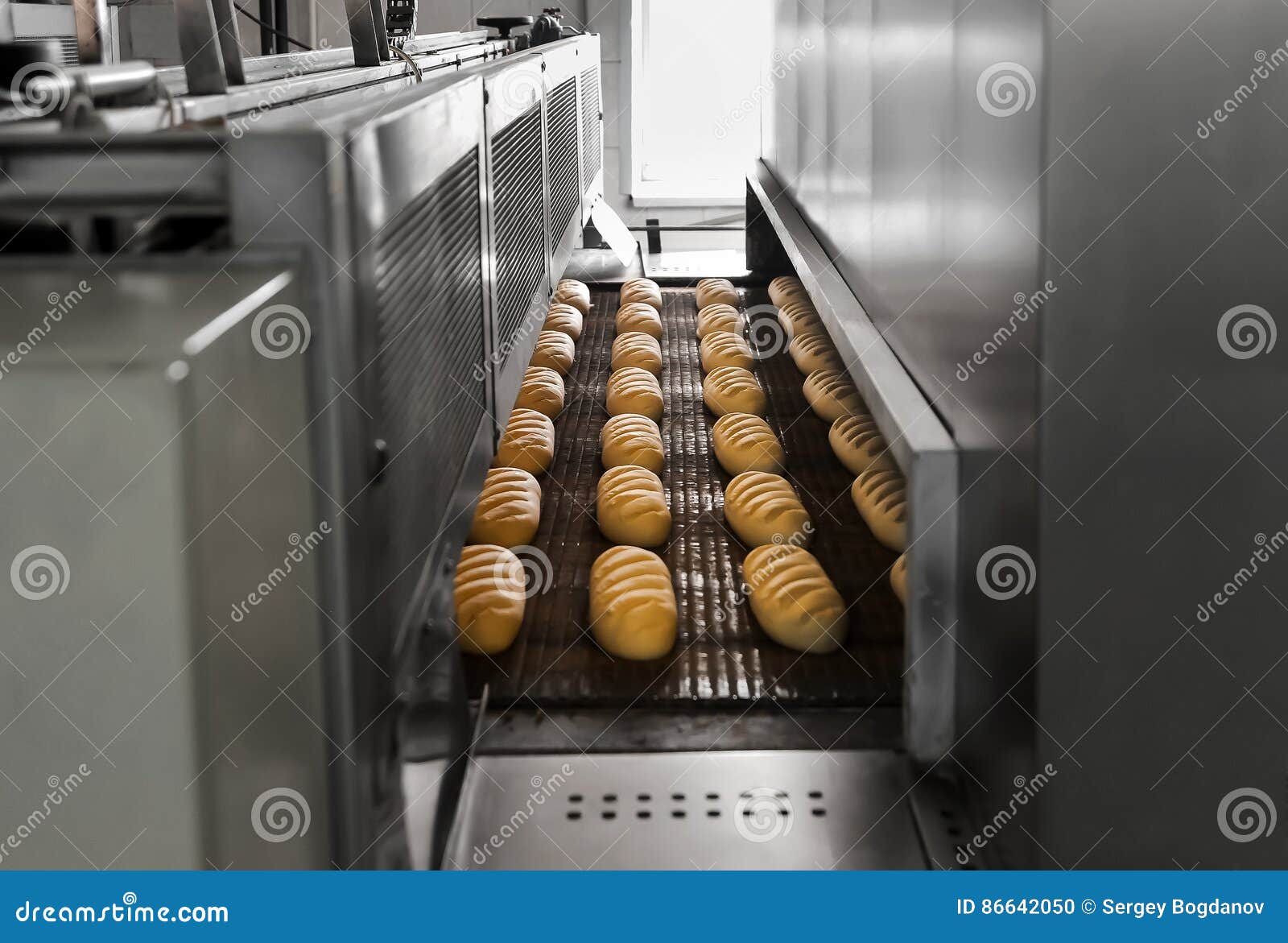 Production of Bread at the Bakery Stock Photo - Image of oven, loaf ...