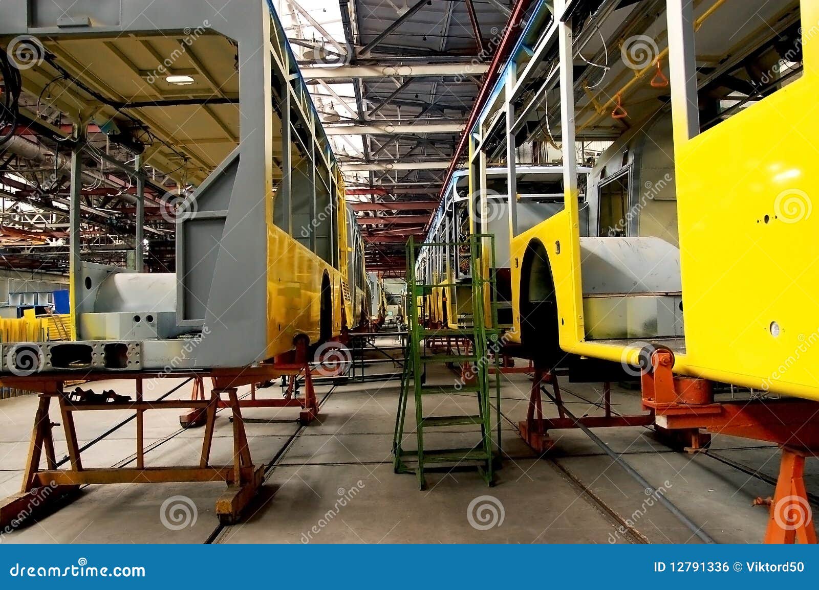 Production bus stock photo. Image of industry, metallic - 12791336
