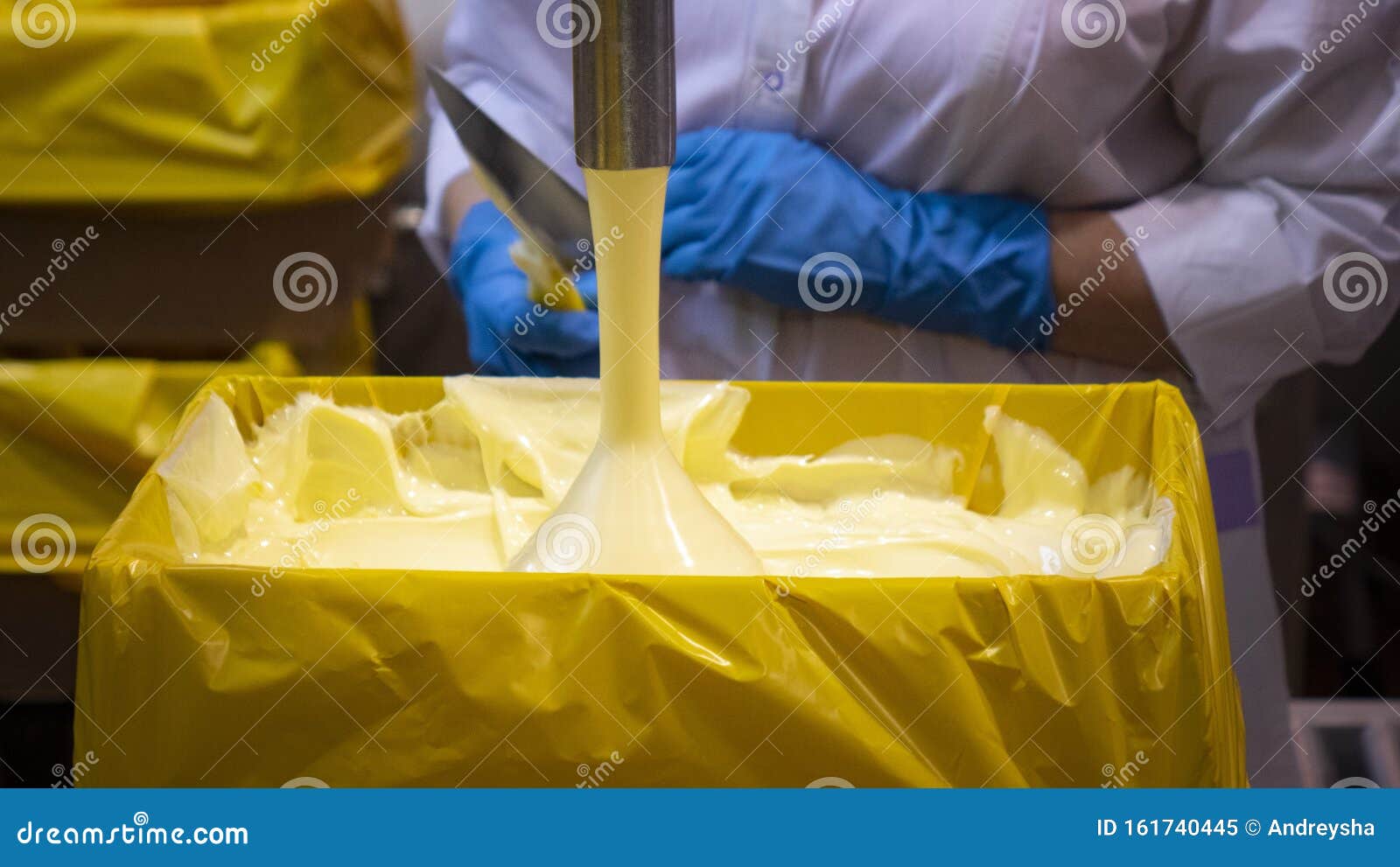 Production of Butter. Dairy-based Cream Products Stock Image - Image of ...