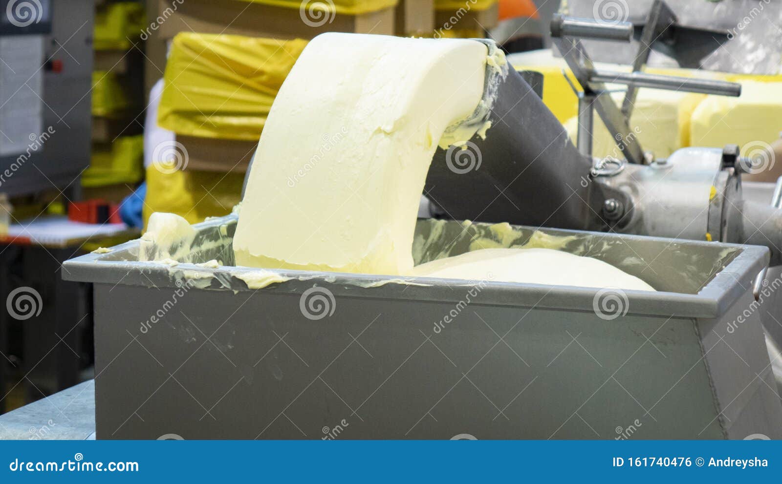 Production of Butter. Dairy-based Cream Products Stock Photo - Image of ...
