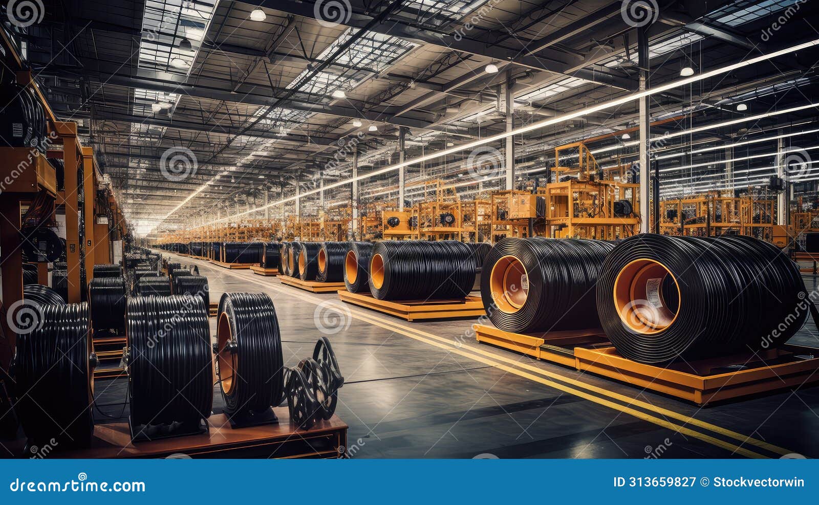 Production Cable Manufacturing Stock Image - Image of equipment ...
