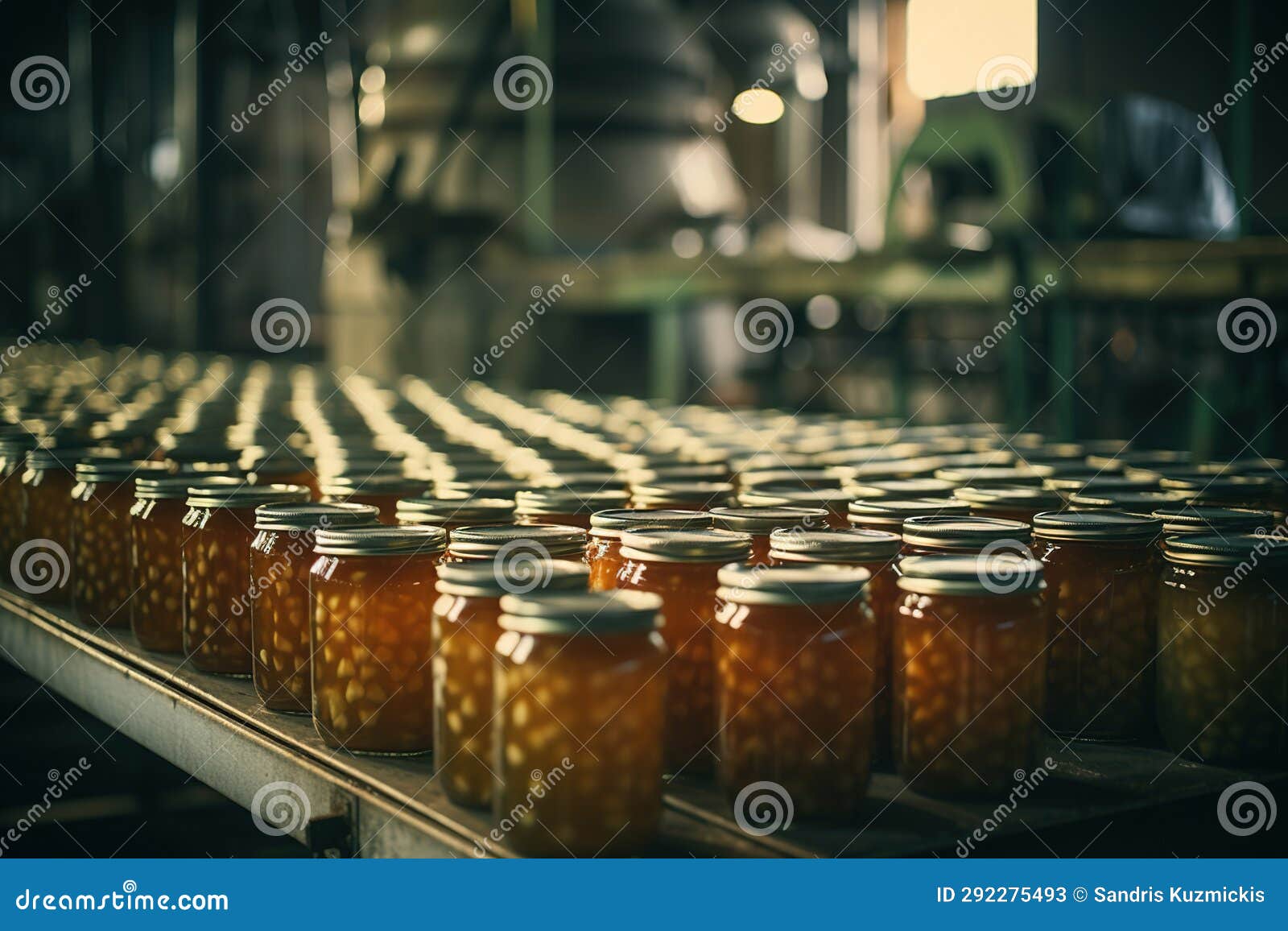 Production of Canned Jars in a Factory. Generative AI Stock ...