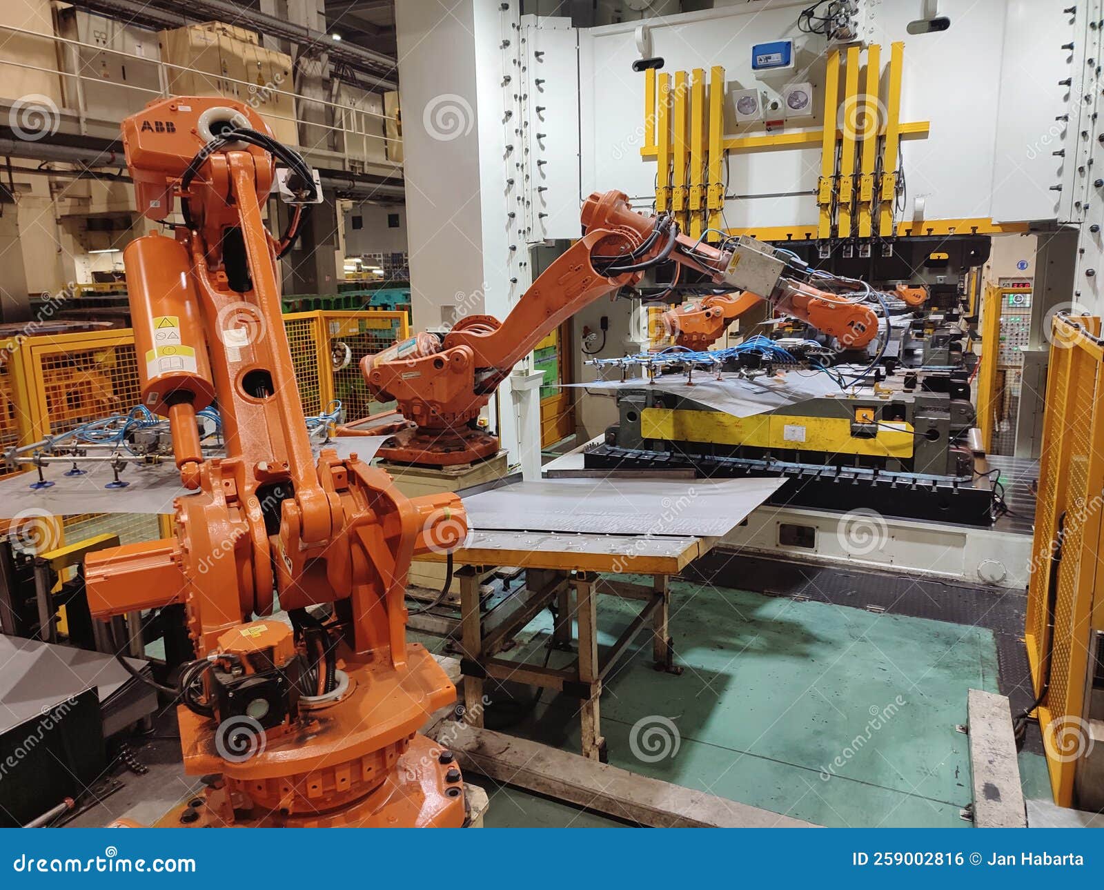 Production of a Car Floor Part in a Factory Stock Photo - Image of ...