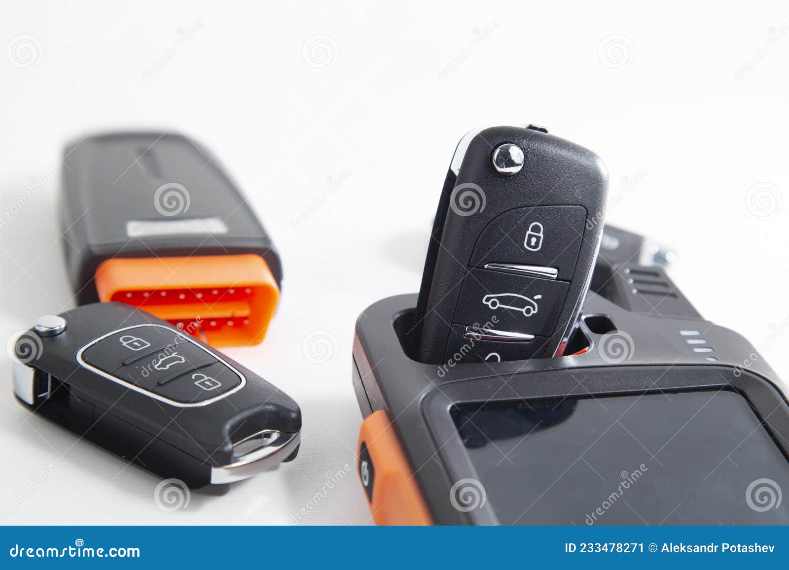 Production of Car Keys, Programming of Car Keys and Repair Stock Image ...