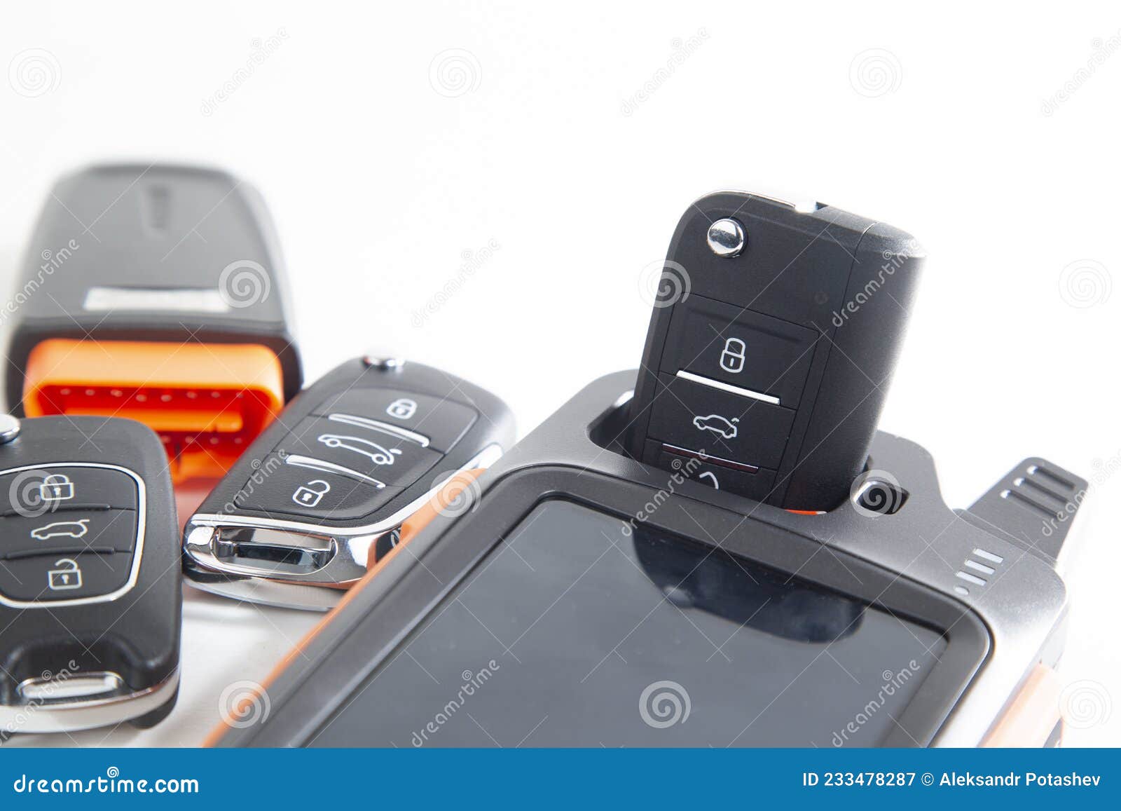 Production of Car Keys, Programming of Car Keys and Repair Stock Image ...