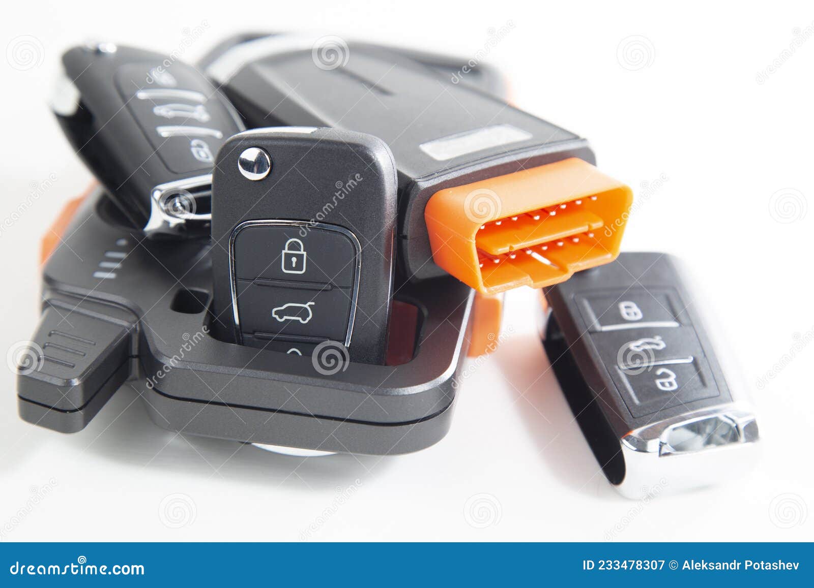 Production of Car Keys, Programming of Car Keys and Repair Stock Image ...