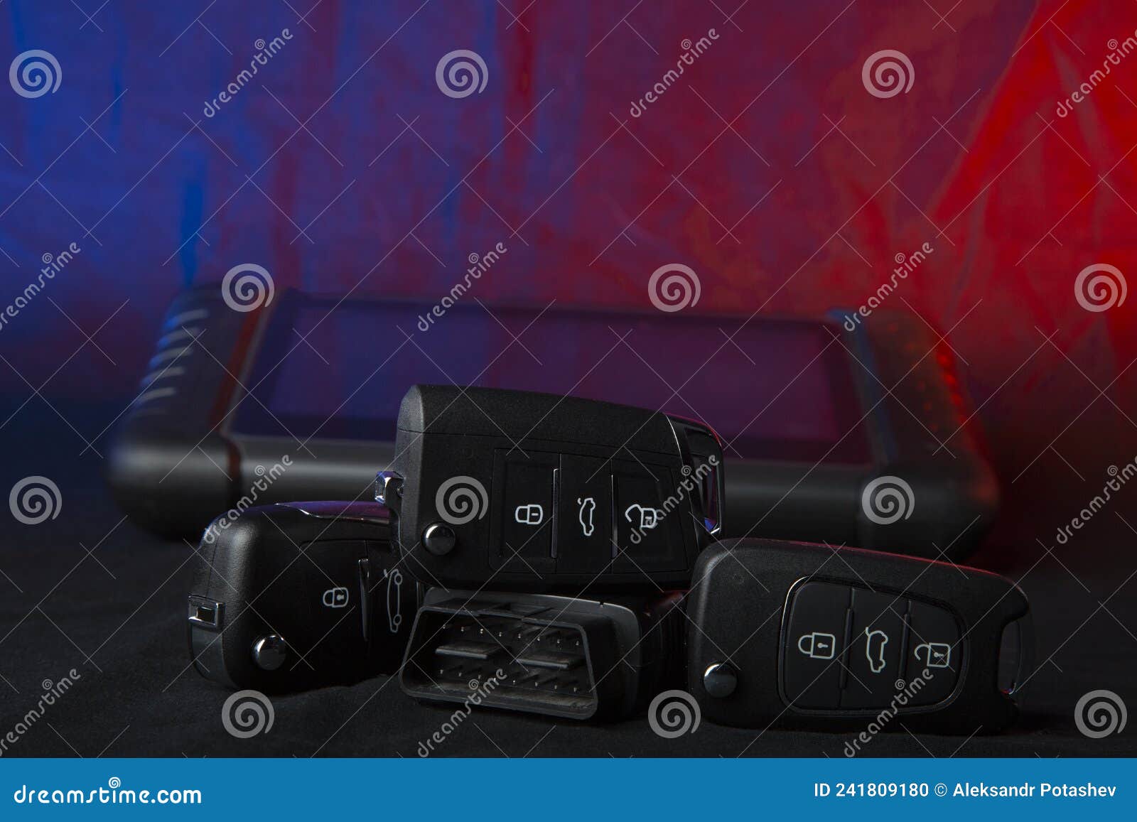 Production of Car Keys, Programming of Car Keys and Repair Stock Photo ...