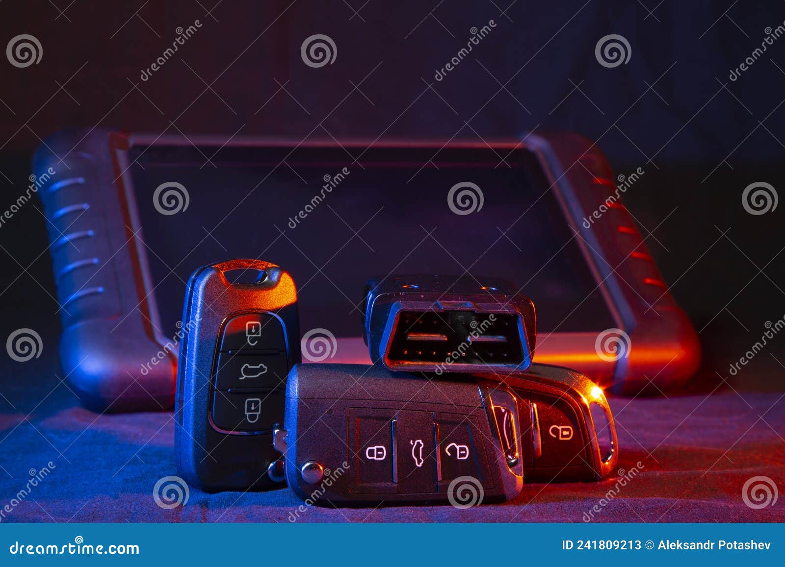Production of Car Keys, Programming of Car Keys and Repair Stock Image ...