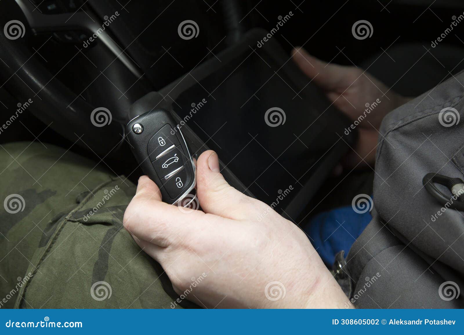 Production of Car Keys, Programming of Car Keys and Repair Stock Photo ...