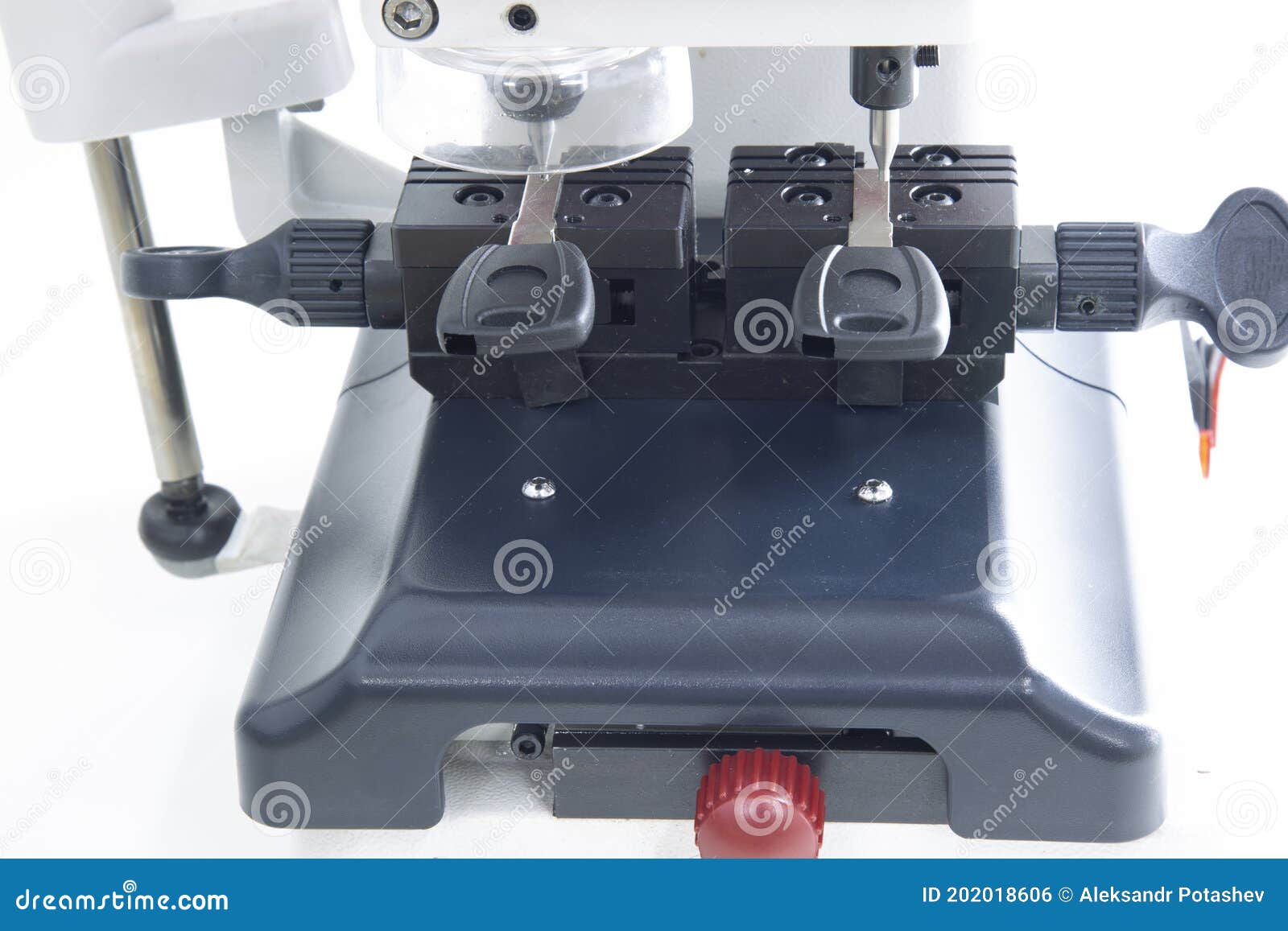 Production of Car Keys on a Specialized Key Machine Stock Photo - Image ...