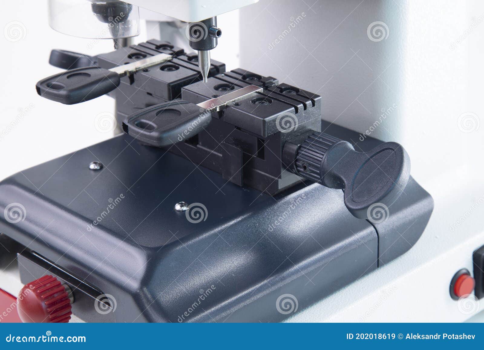 Production of Car Keys on a Specialized Key Machine Stock Image - Image ...