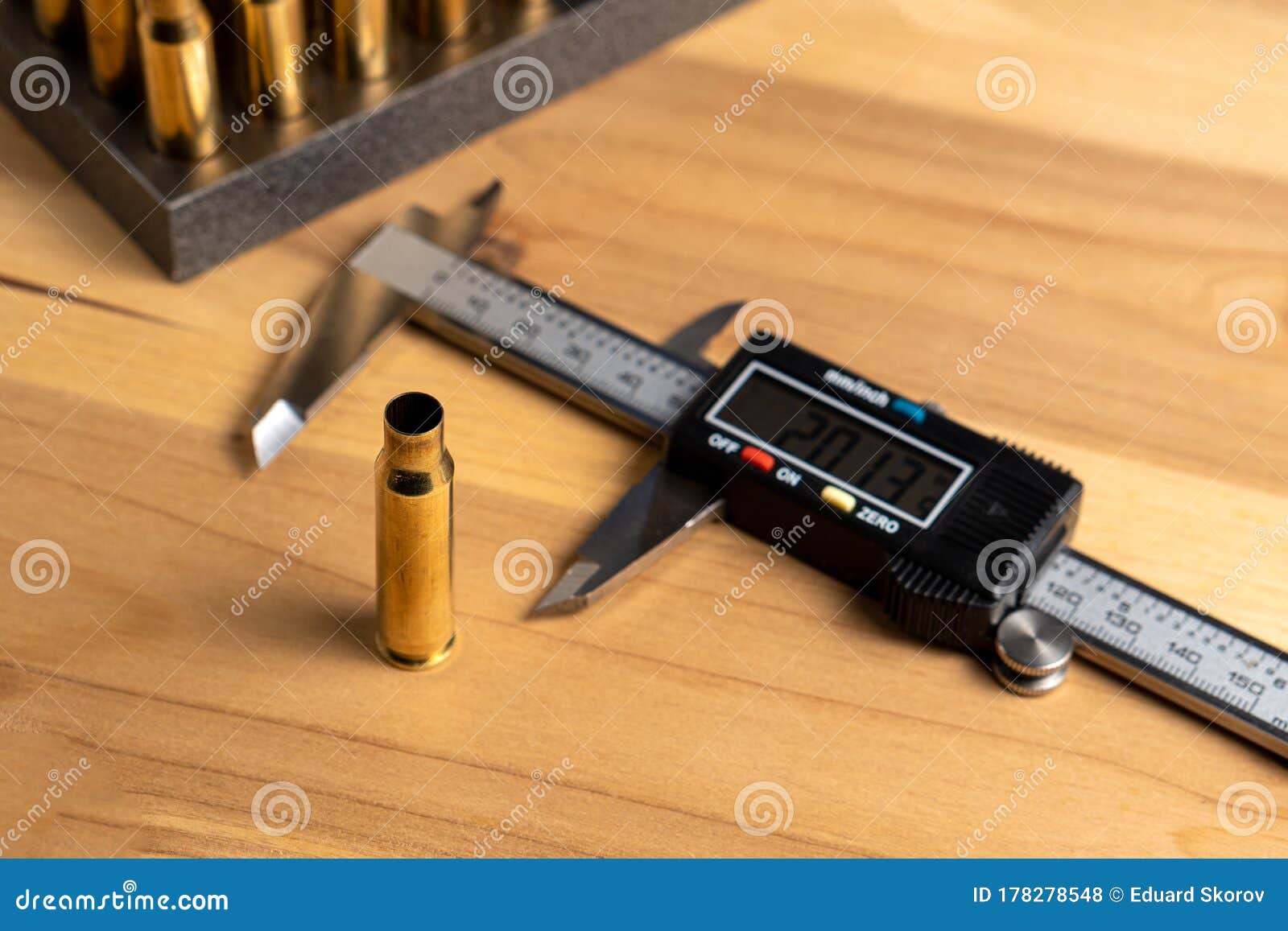 Production of Cartridges for a Rifle, Reload. Measurement of the Empty ...
