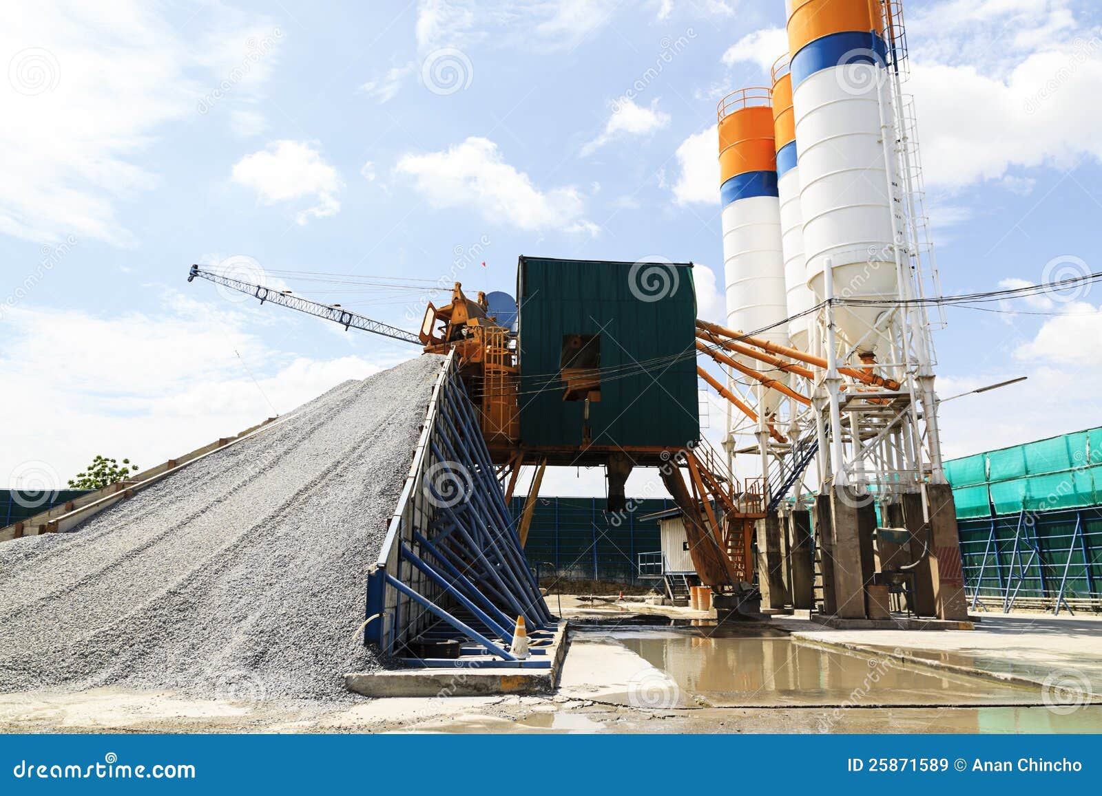 The Production Of Concrete. Manufacturing Technology Of Building ...