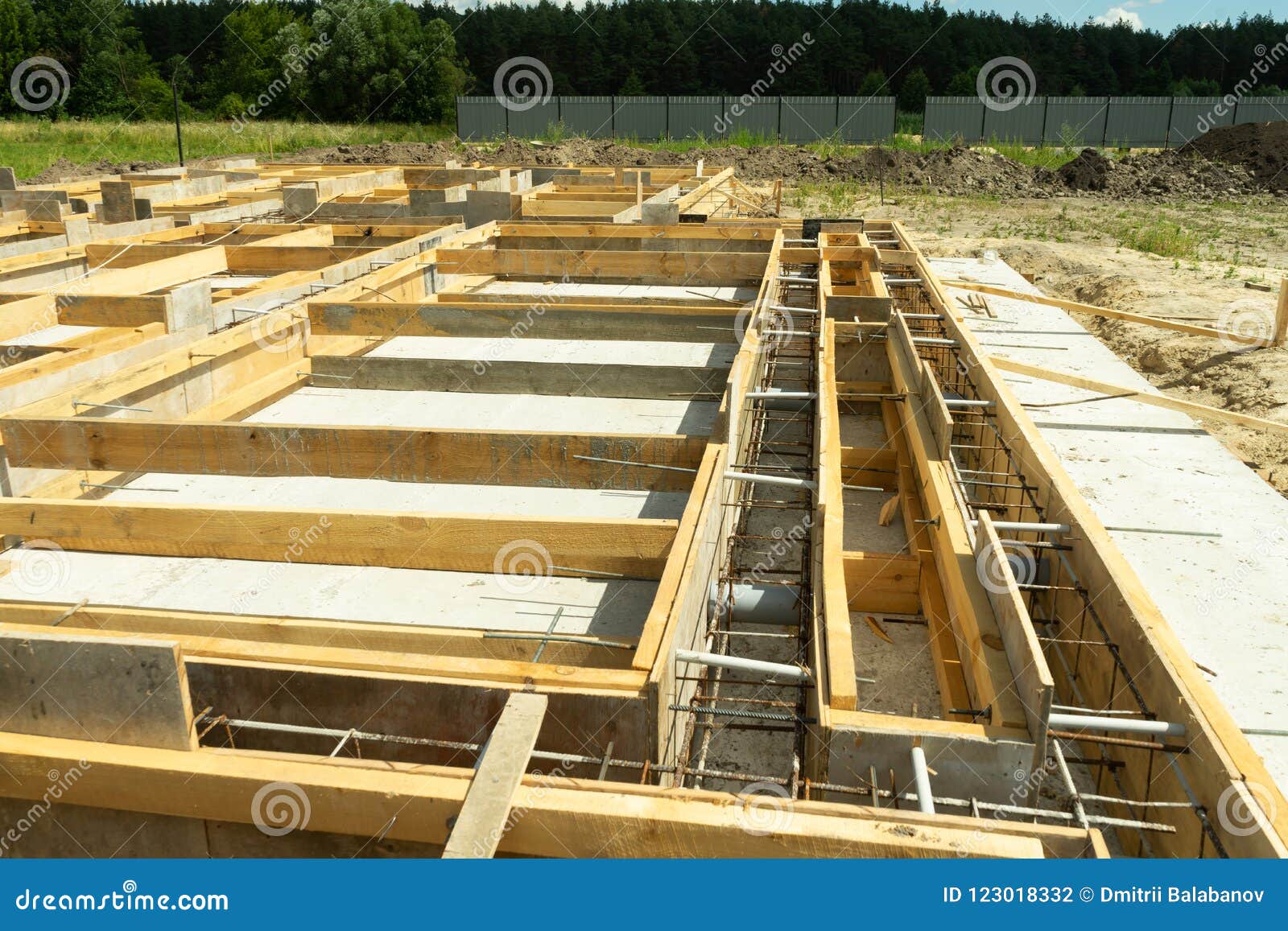 Production of the Concrete Base Under the House with Use of a Removable ...