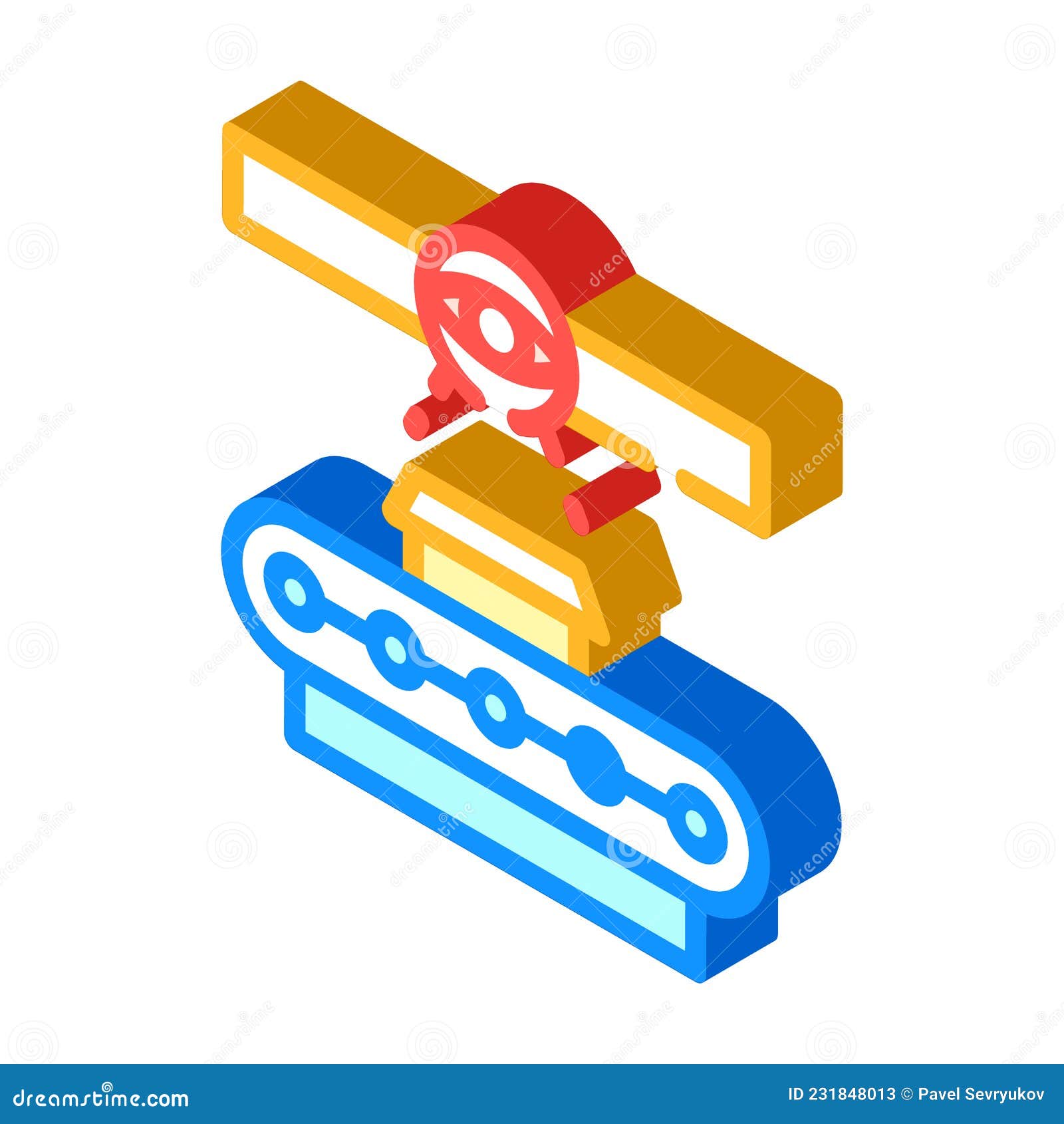 Production Control Isometric Icon Vector Illustration Stock Vector ...