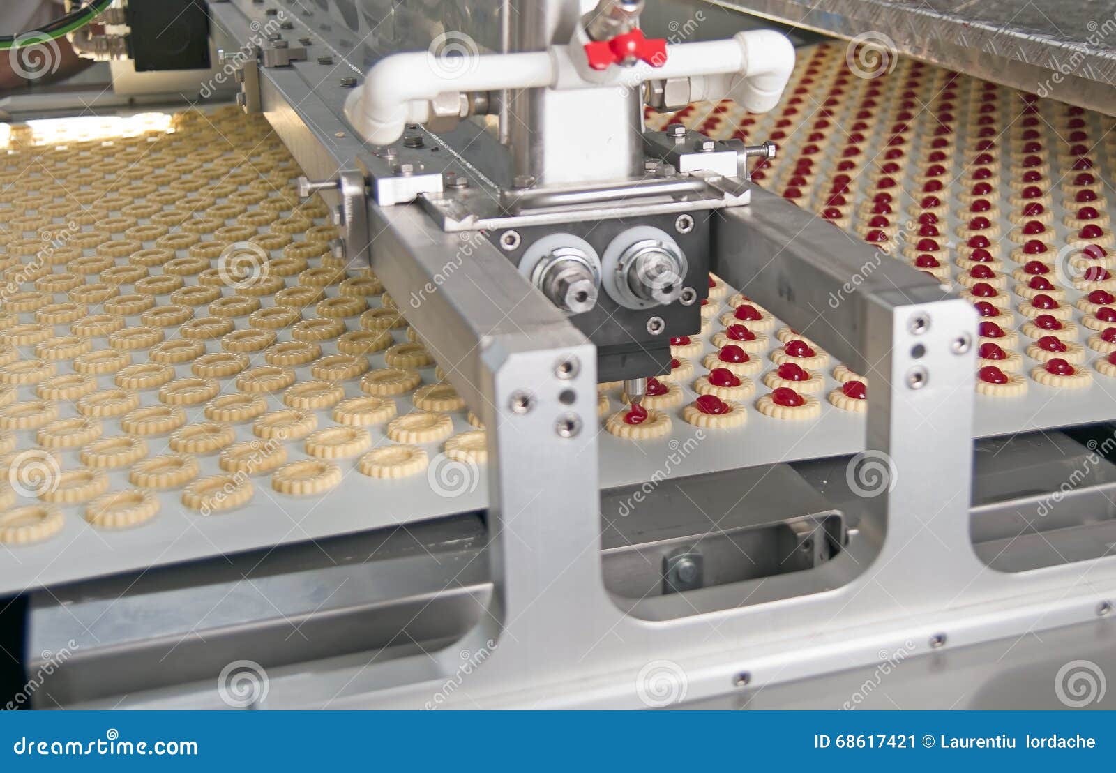 Production Cookies Inside of Factory Stock Image - Image of delicious ...