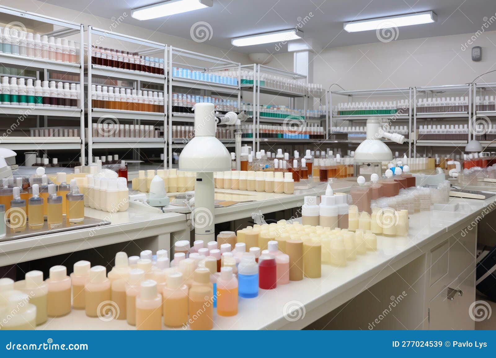 Production of Cosmetics. AI Generated Stock Illustration - Illustration ...