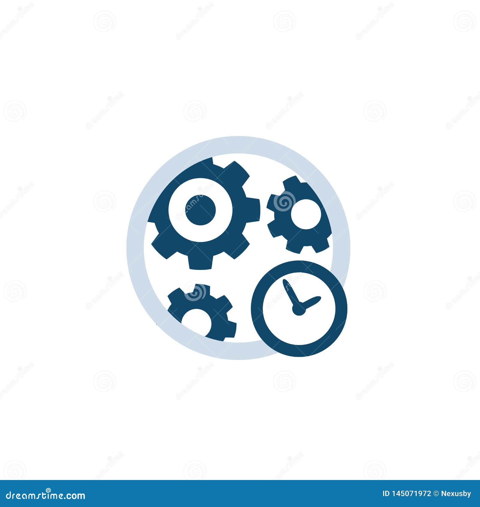 Production cycle and time stock vector. Illustration of industrial ...