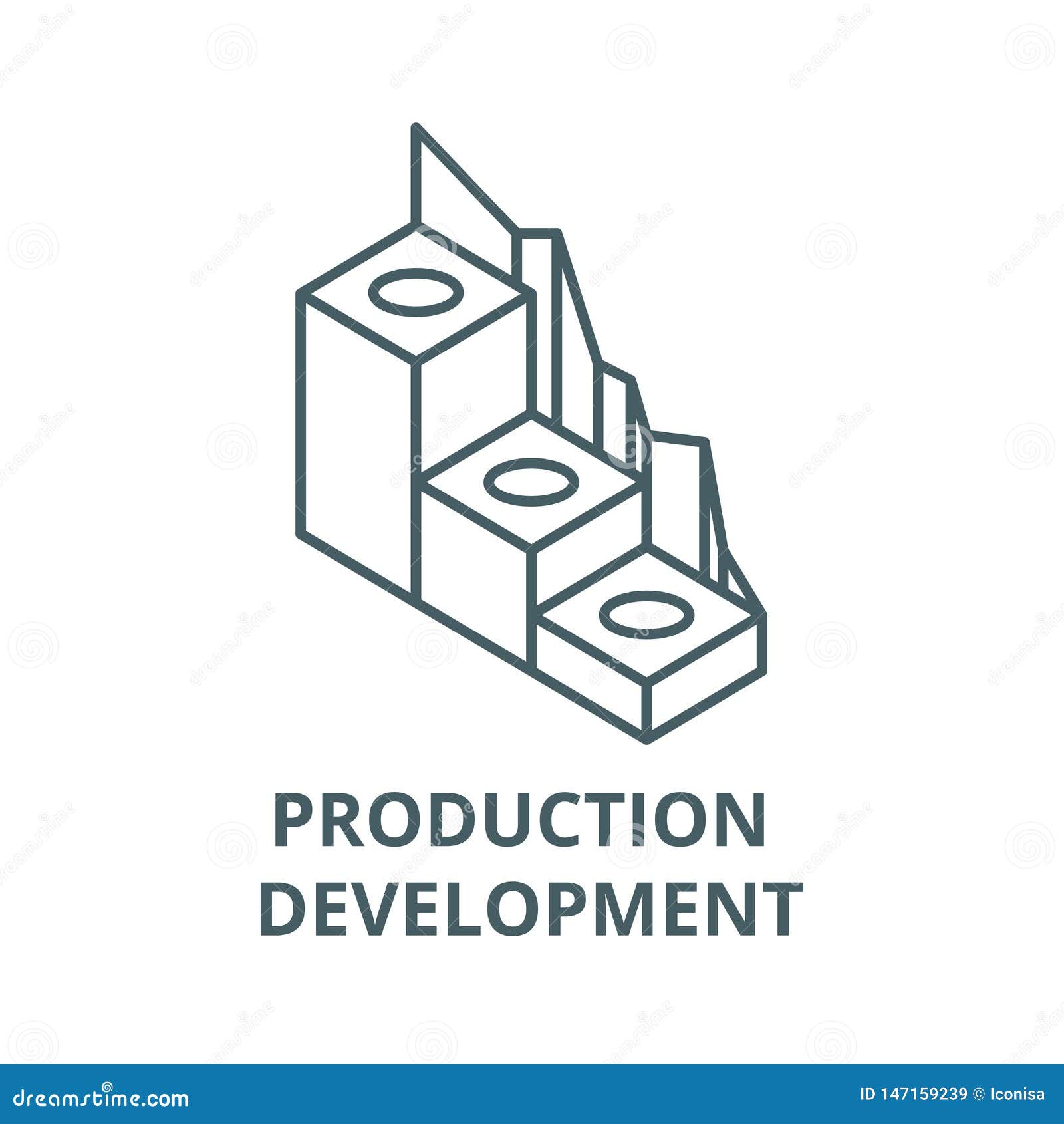 Production Development Vector Line Icon, Linear Concept, Outline Sign ...