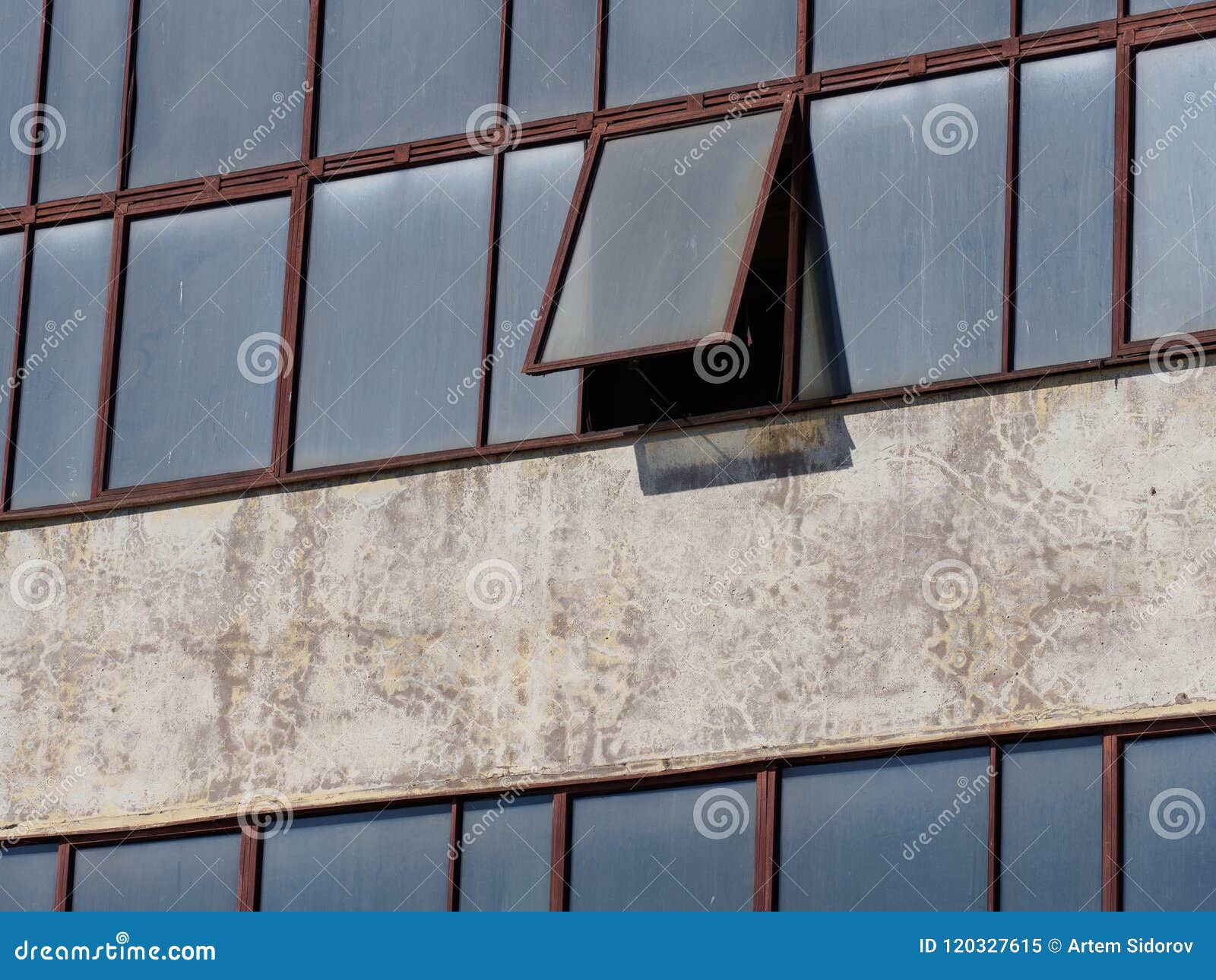 An Open Window. Production Warehouse Stock Image - Image of frame ...