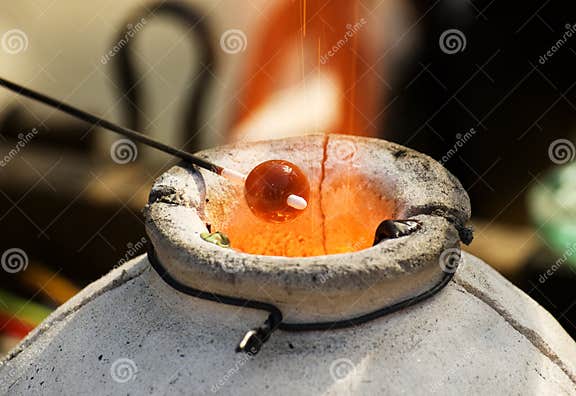 Production of Glass Beads Traditional Method Stock Photo - Image of ...