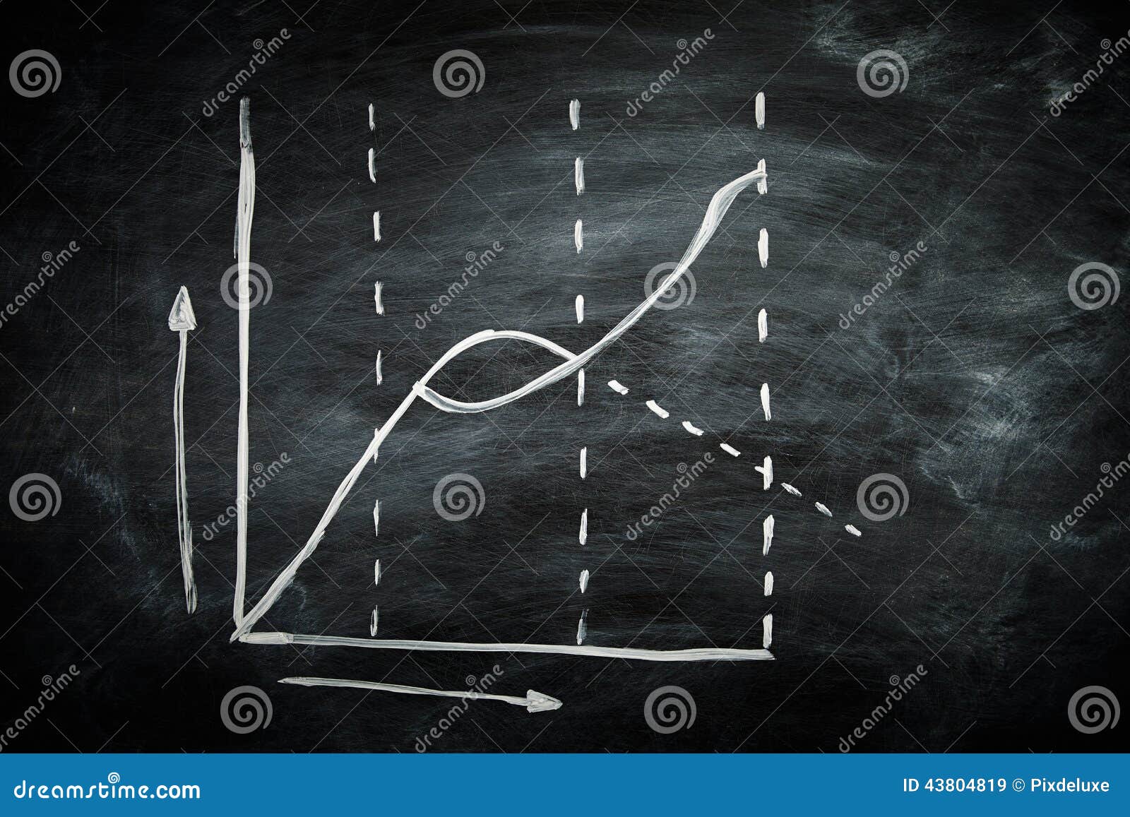 Production Graph on a Blackboard Stock Illustration - Illustration of ...