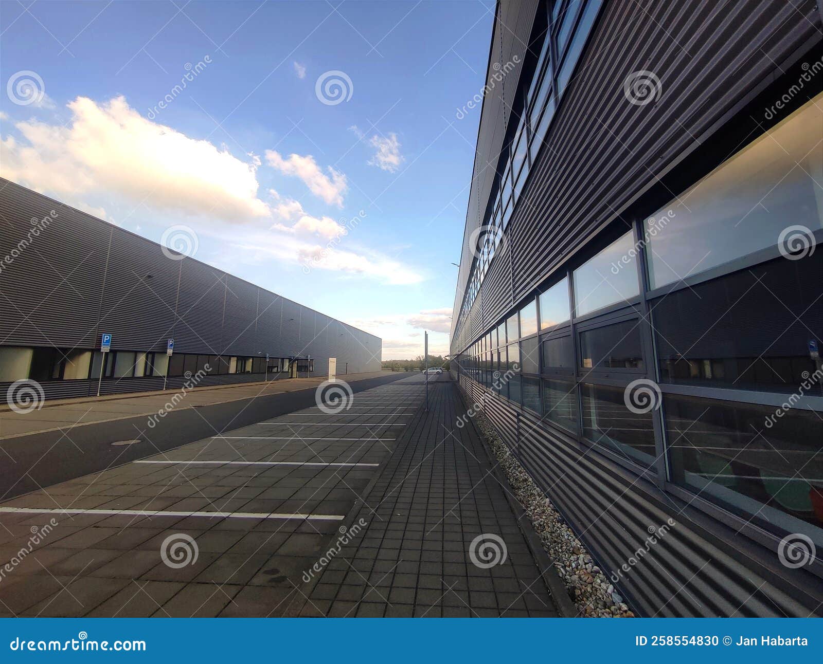 Production Hall in an Industrial Zone Stock Photo - Image of work ...