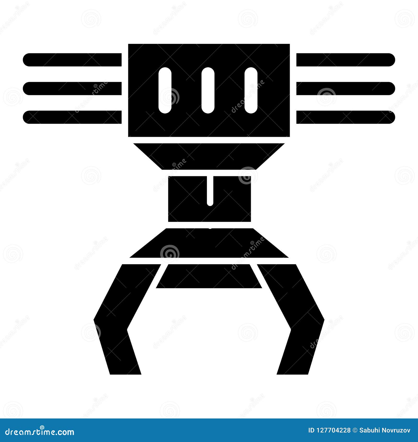 Production Hand Solid Icon. Mechanical Claw Vector Illustration ...