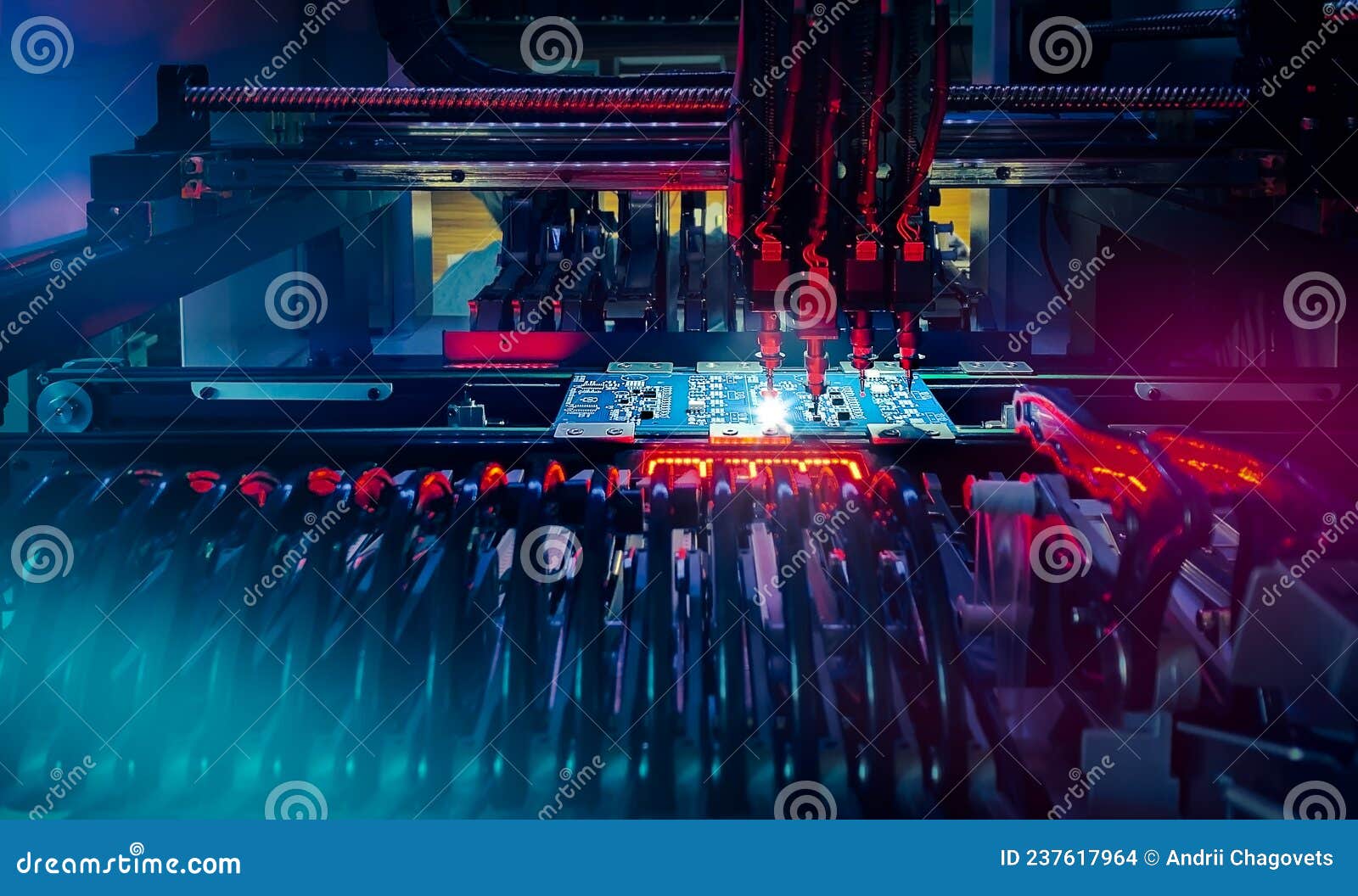 Production of High-tech Computer Chips at Semiconductor Crisis. Stock ...