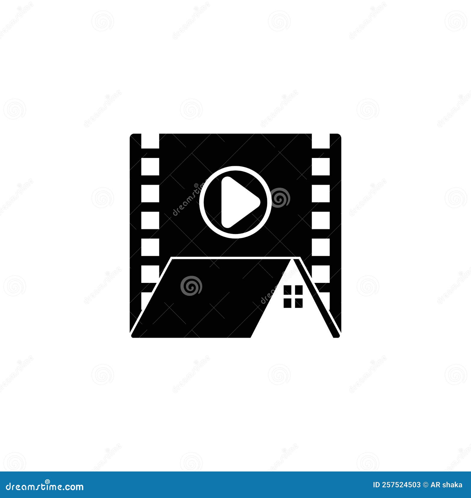 Production House Icon Logo Vector Stock Vector - Illustration of ...