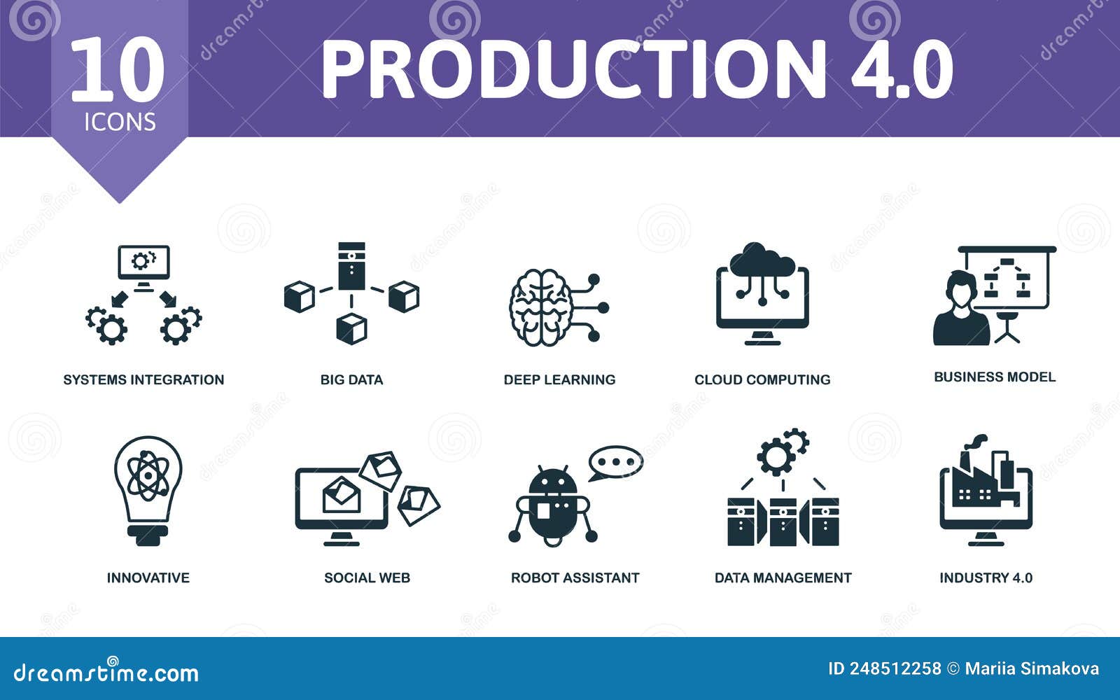 Systems Integration Icon. Monochrome Sign From Industry 4.0 Collection ... Systems Integration Icon. Monochrome Sign From Industry 4.0 Collection ...