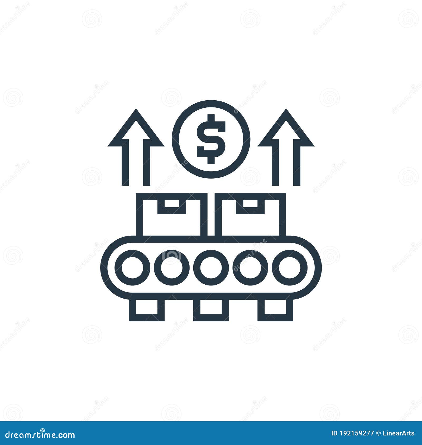 Production Icon Vector from Industrial Process Concept. Thin Line ...