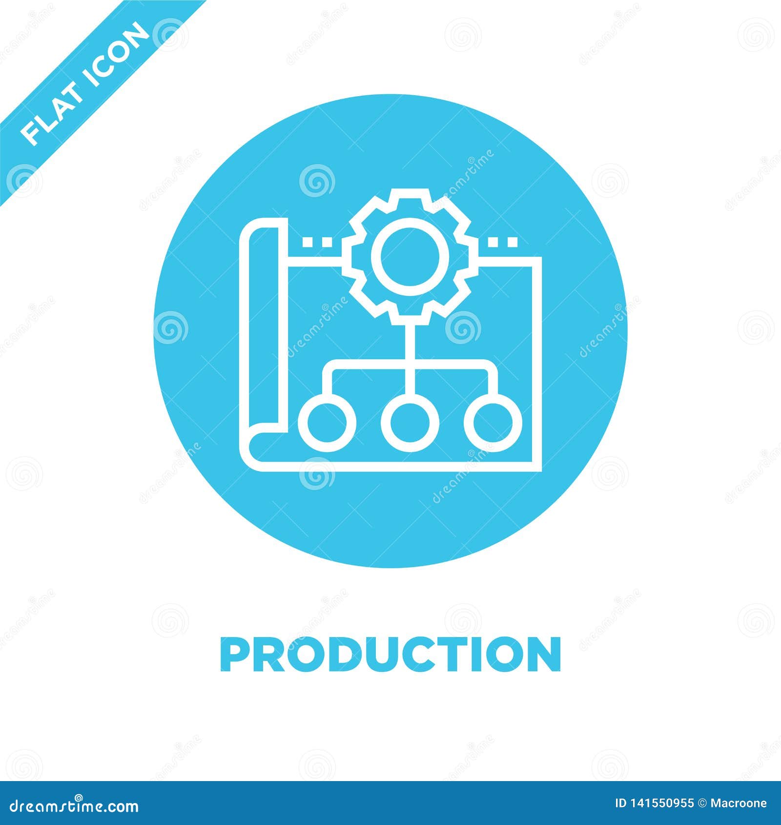 Production Icon Vector. Thin Line Production Outline Icon Vector ...