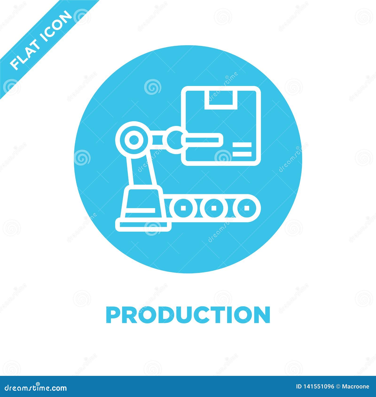 Production Icon Vector. Thin Line Production Outline Icon Vector ...