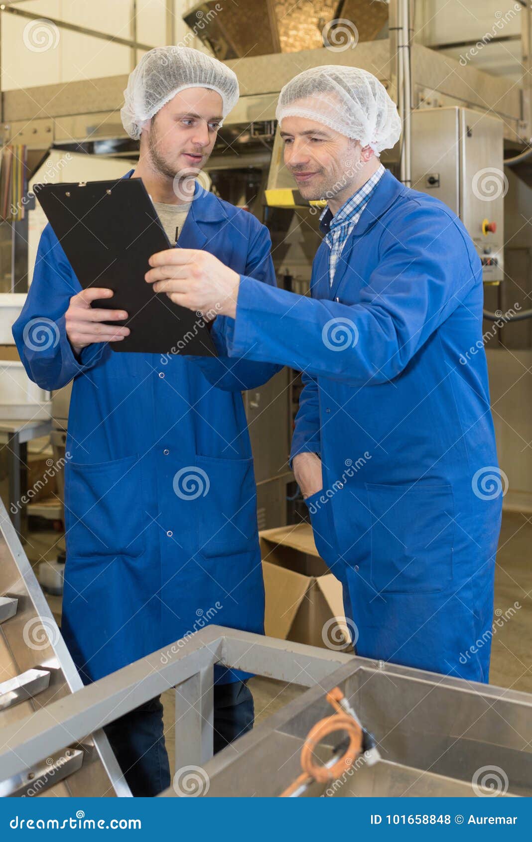 Production Industrial Worker Holding Folder Stock Photo - Image of ...