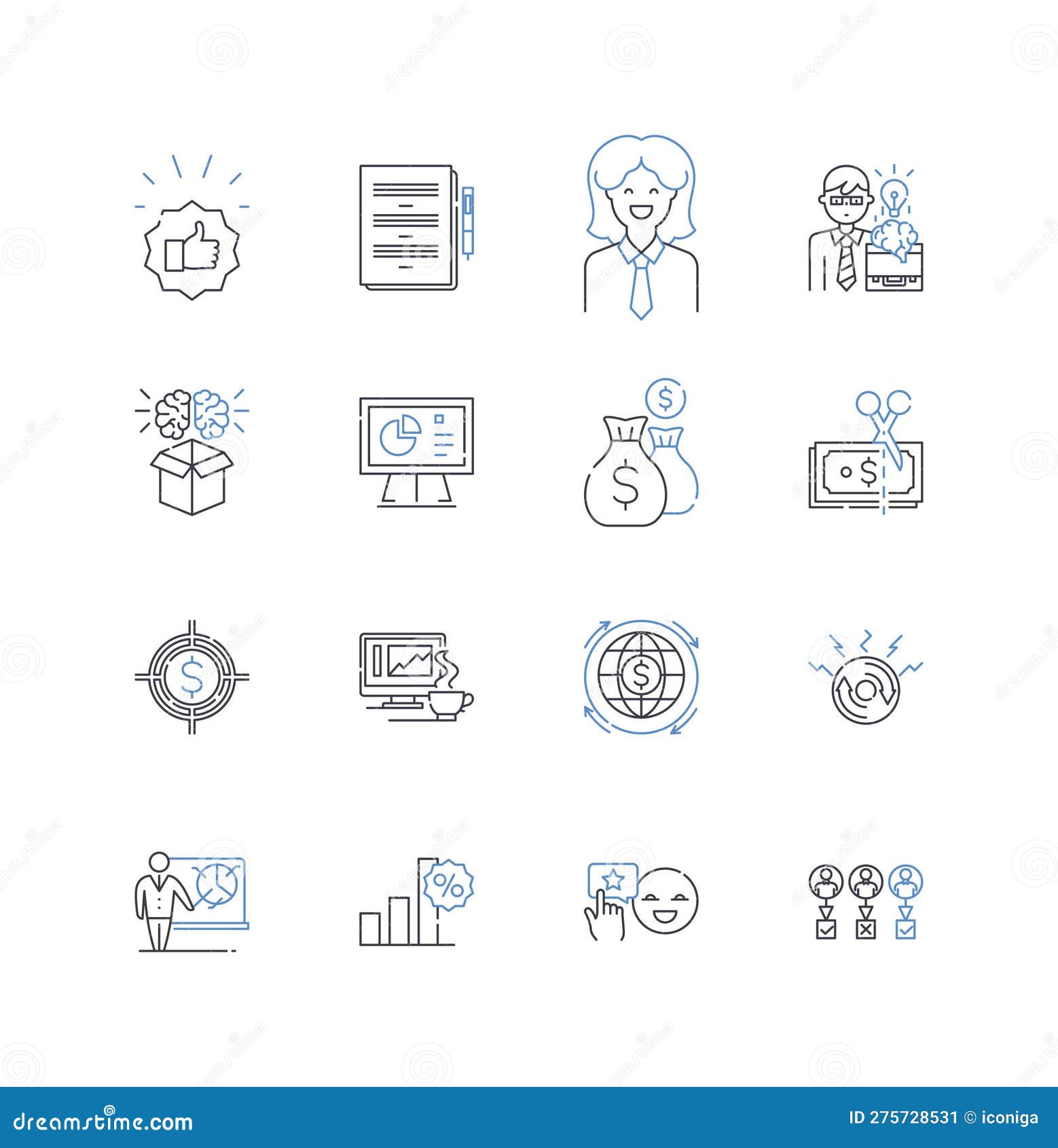 Production Inspection Line Icons Collection Quality Compliance